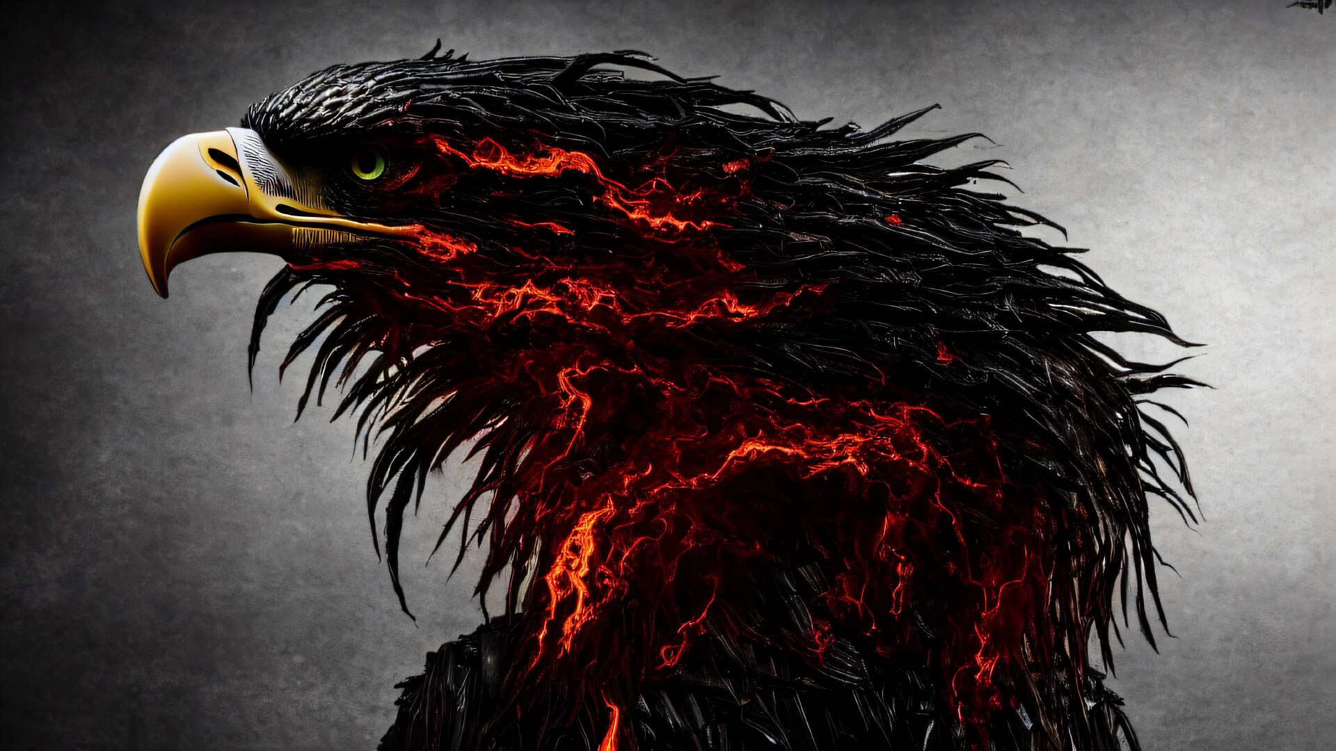 ArtStation - Eagle fiery daemon