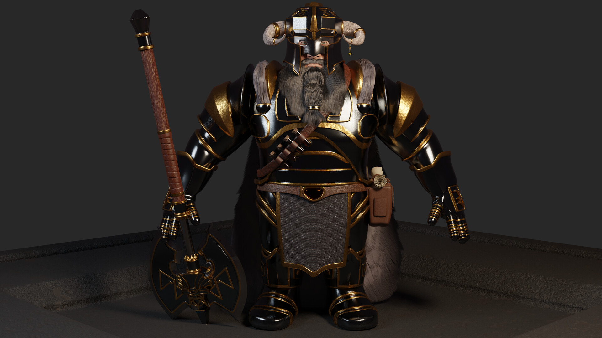 ArtStation - Armored Dwarf