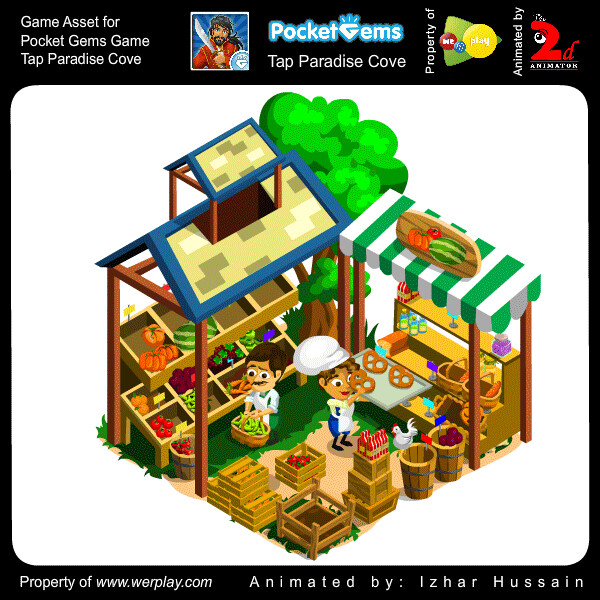 ArtStation - Game Asset - Animated Friends Farmers Market For Pocket ...