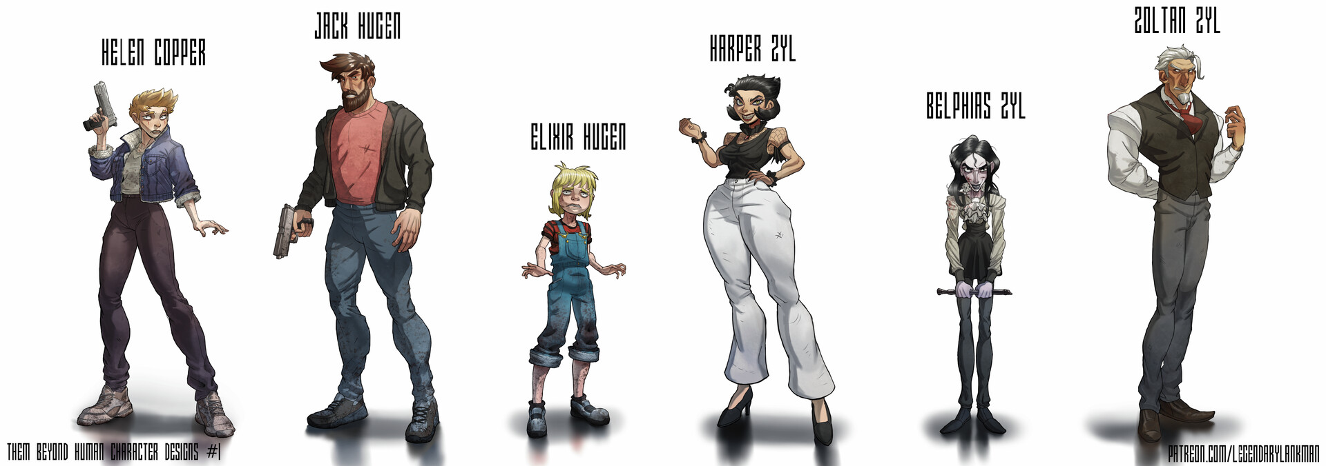 ArtStation - Them: Beyond Human Character Board