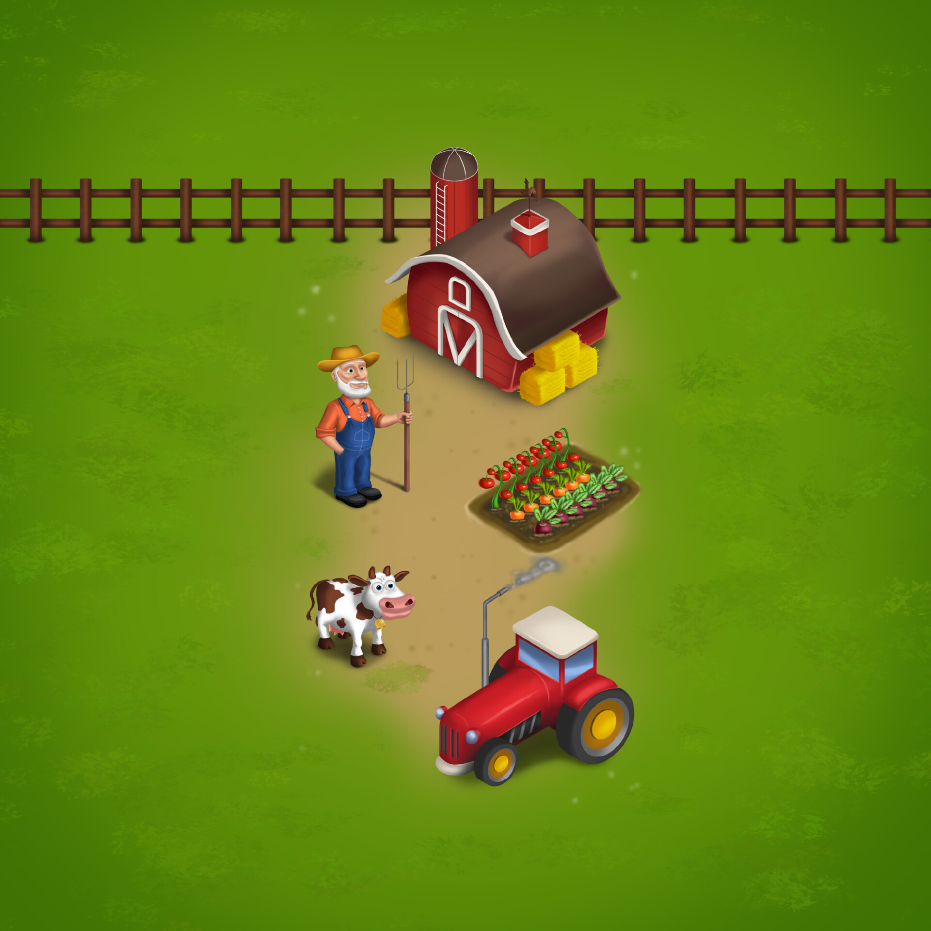 ArtStation - Farm Game 2D Artwork