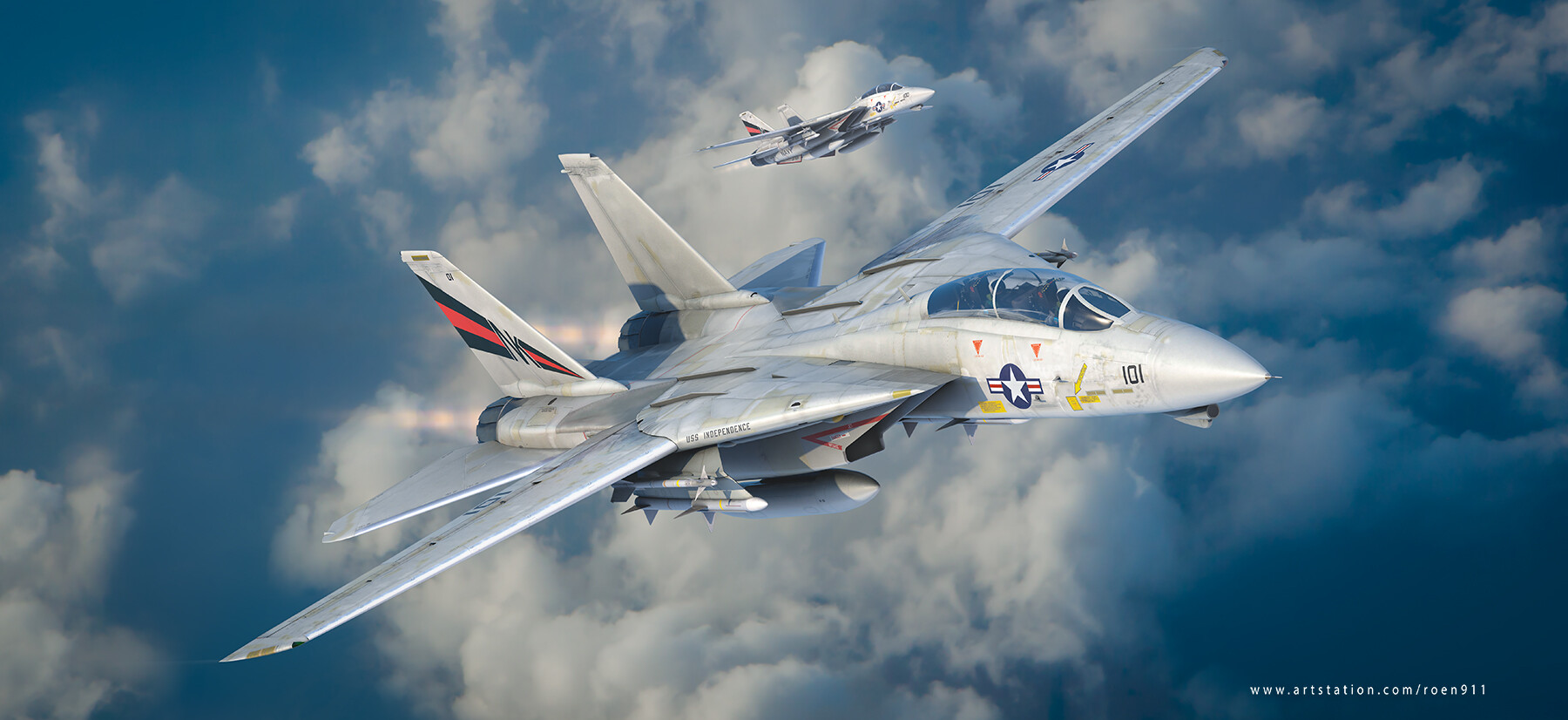 ArtStation - F-14 Tomcat - VF-154 Black Knights