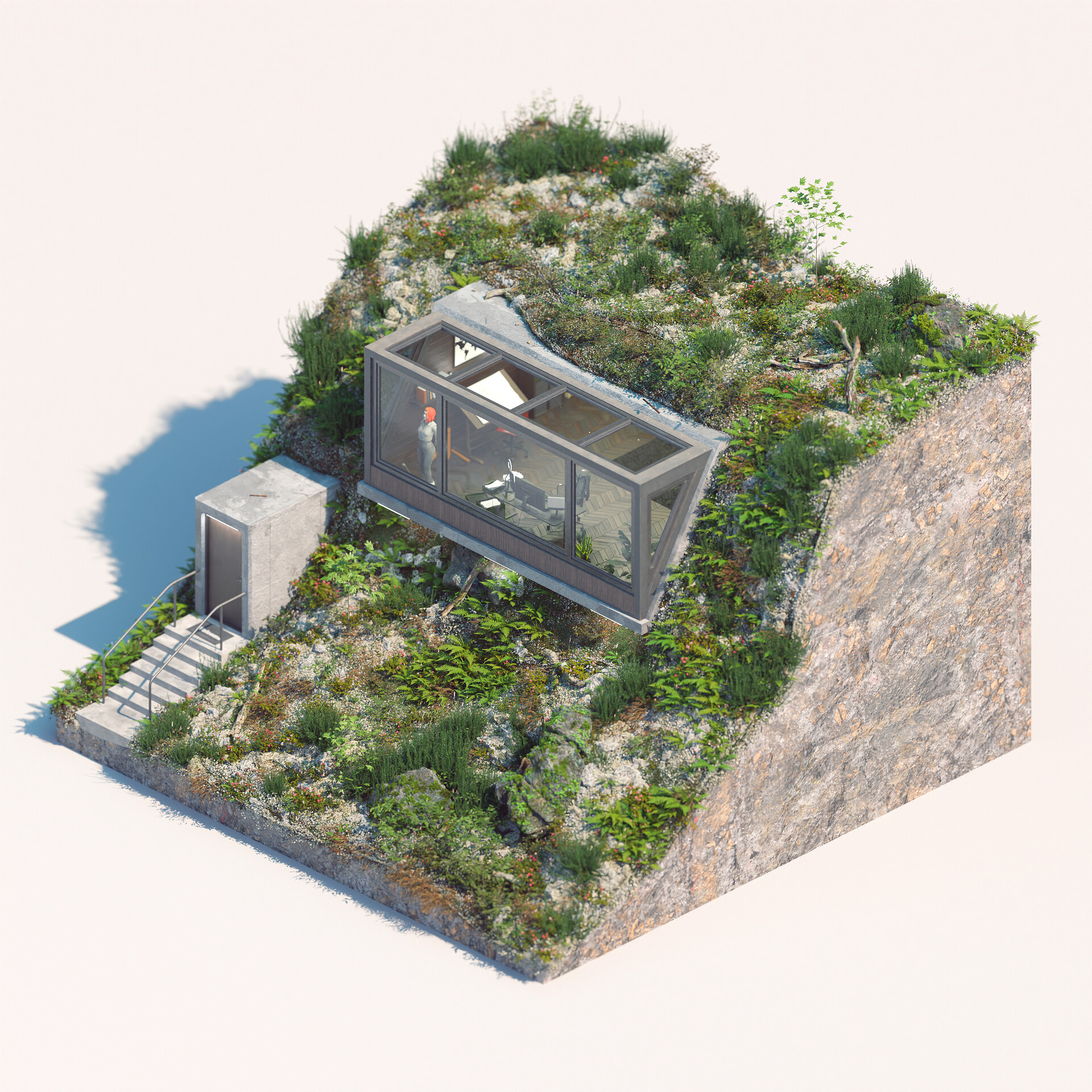 Roman Pavlovski - Place to Work - Iso 3D Art