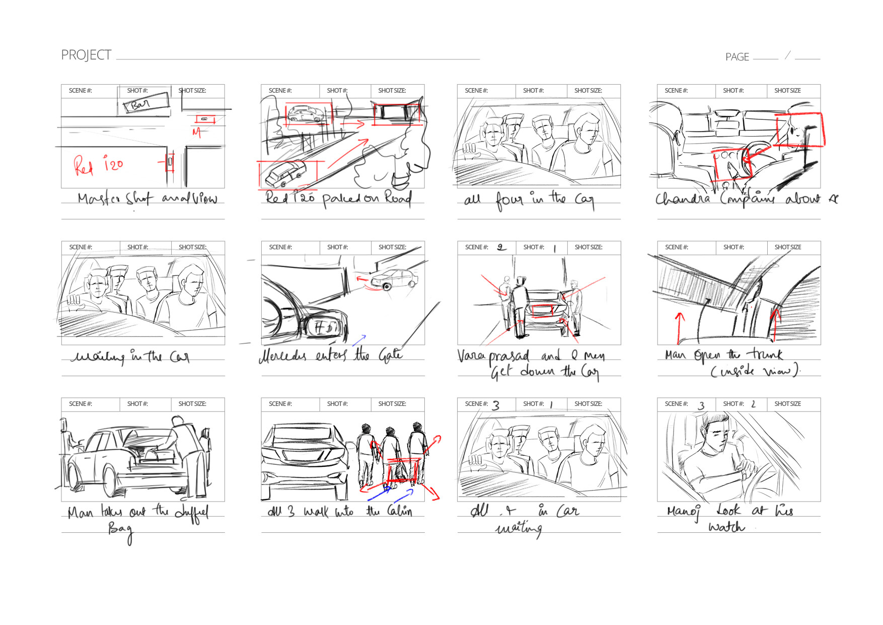 ArtStation - CAR CHASE STOYBOARDS