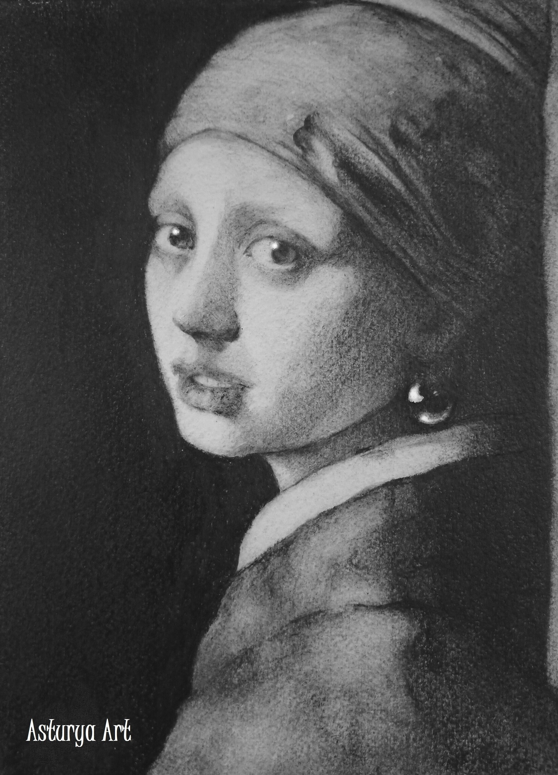 ArtStation - Girl with a Pearl Earring by Johannes Vermeer