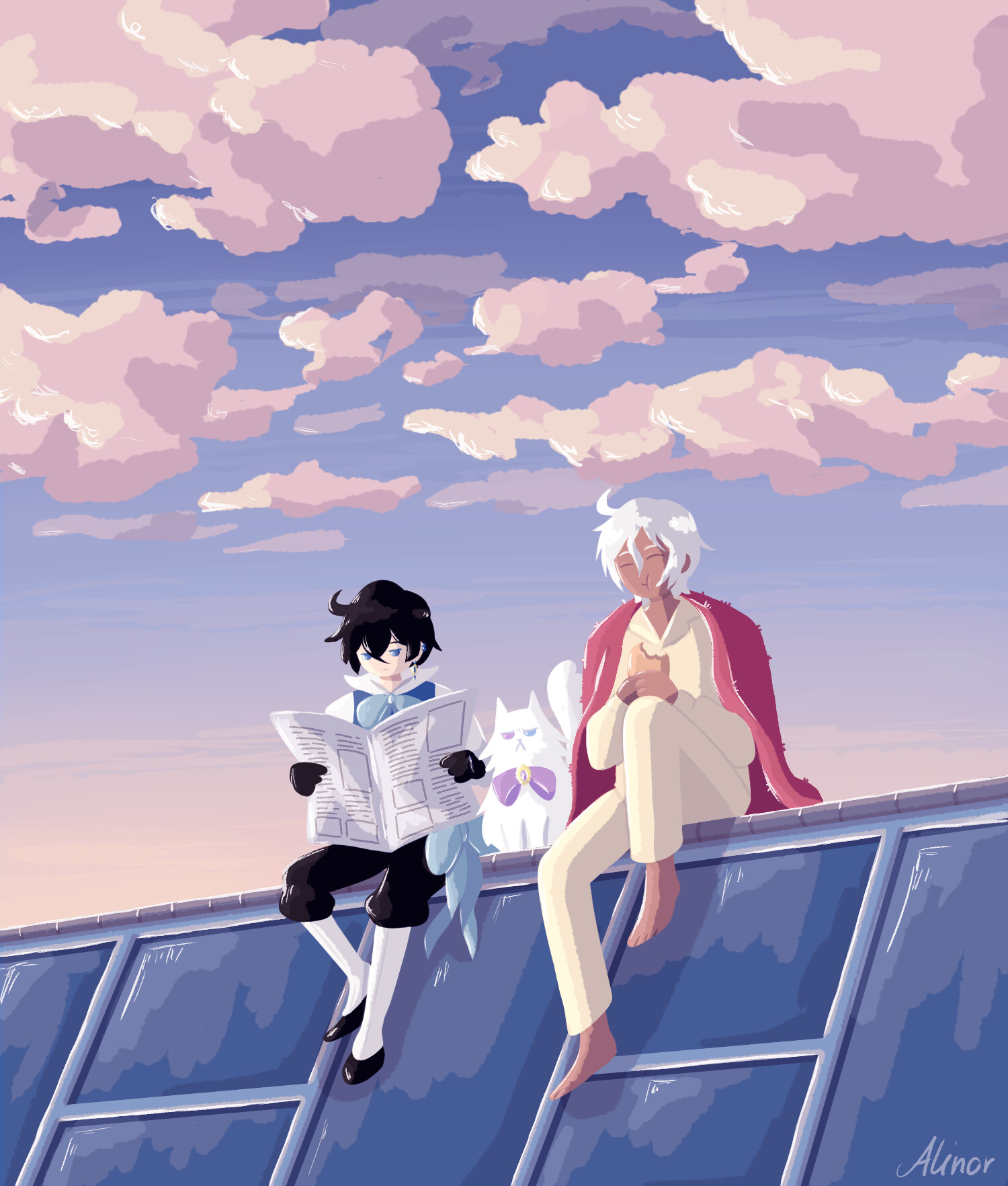 ArtStation - Morning on the roof | Vanitas no Carte Fanart