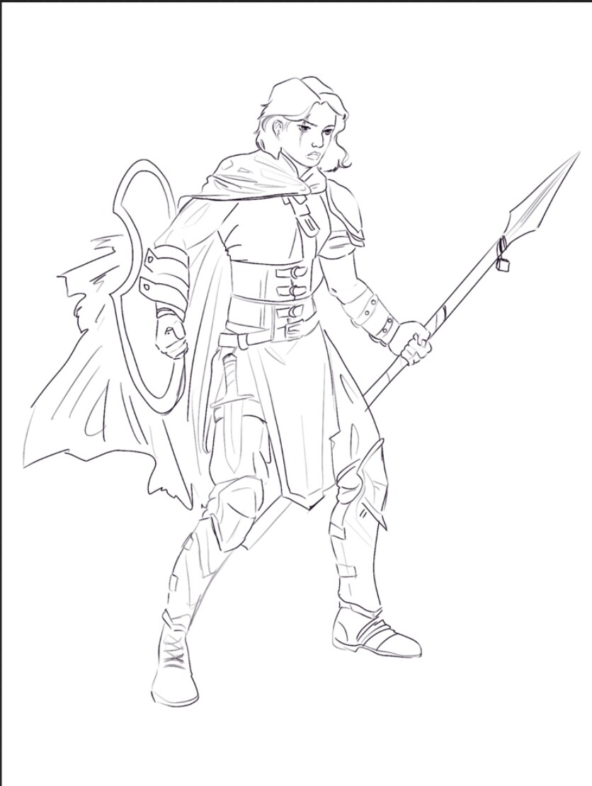 ArtStation - Dnd character design sketch