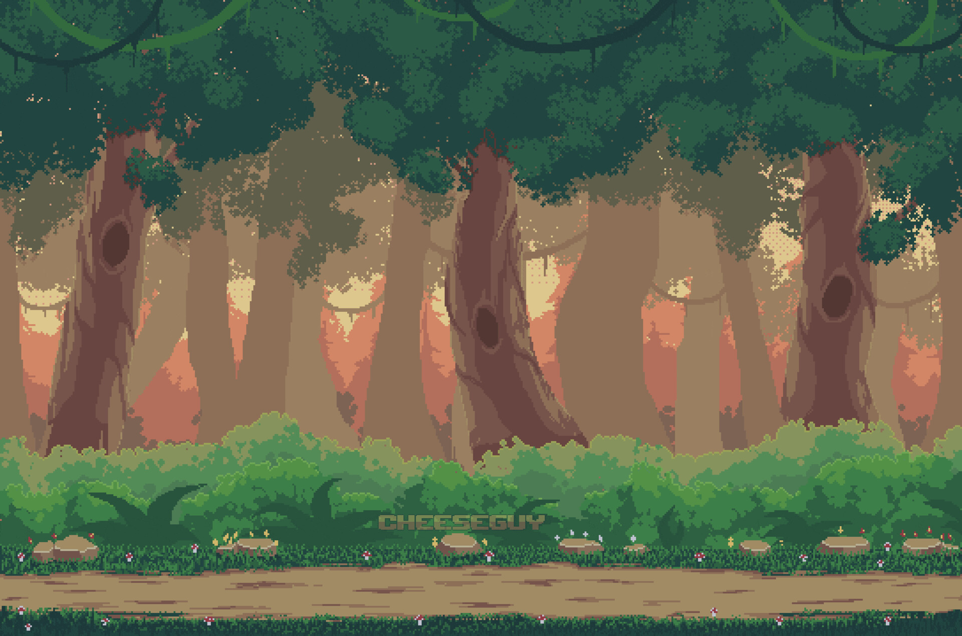 ArtStation - Custom Stage #7 - Grassfield by Cheeseguy Game: Land Shiba ...