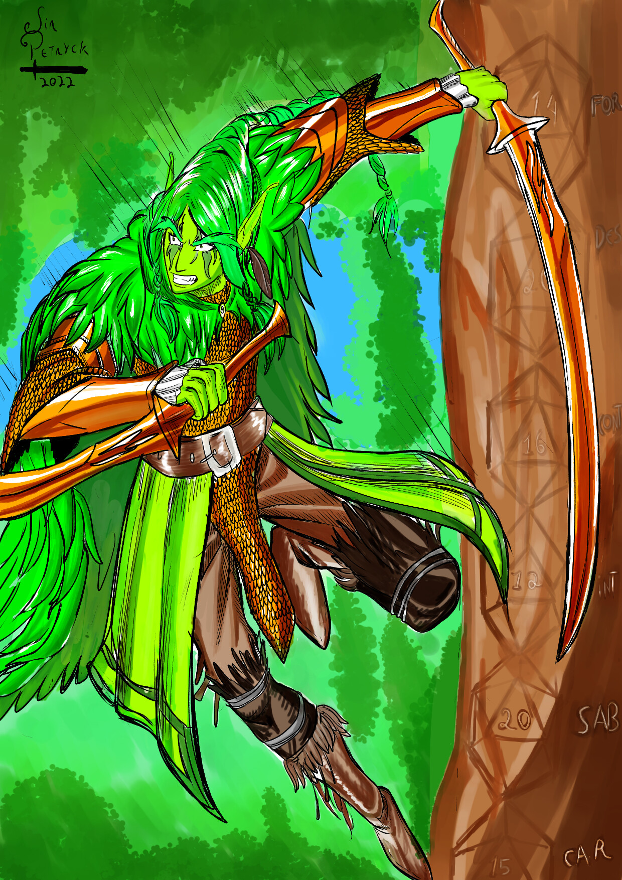 ArtStation - my character Adran forest elf ranger