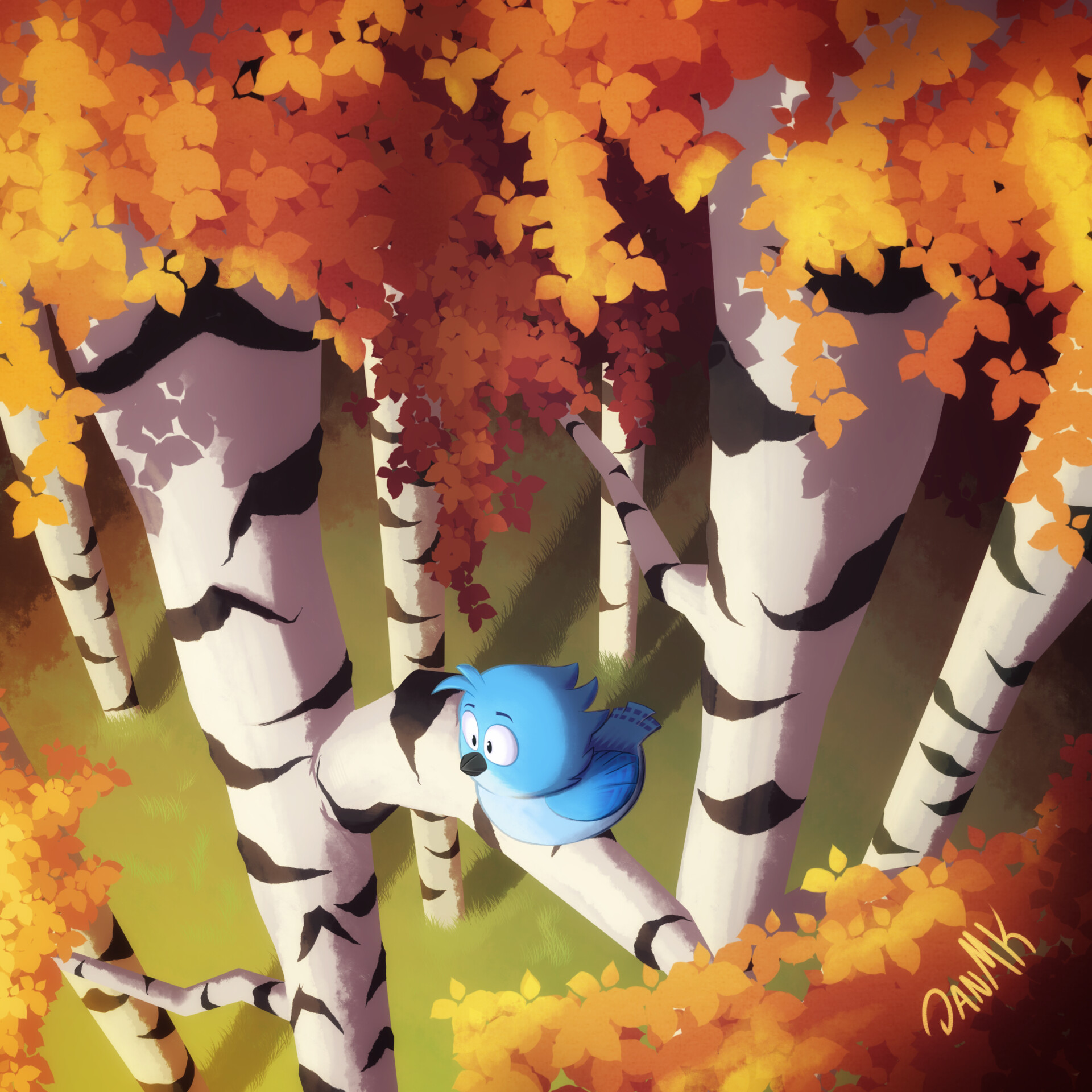ArtStation - blue in autumn