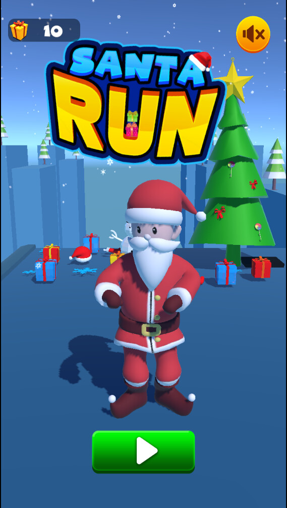 ArtStation - Santa_Run_Game_UI