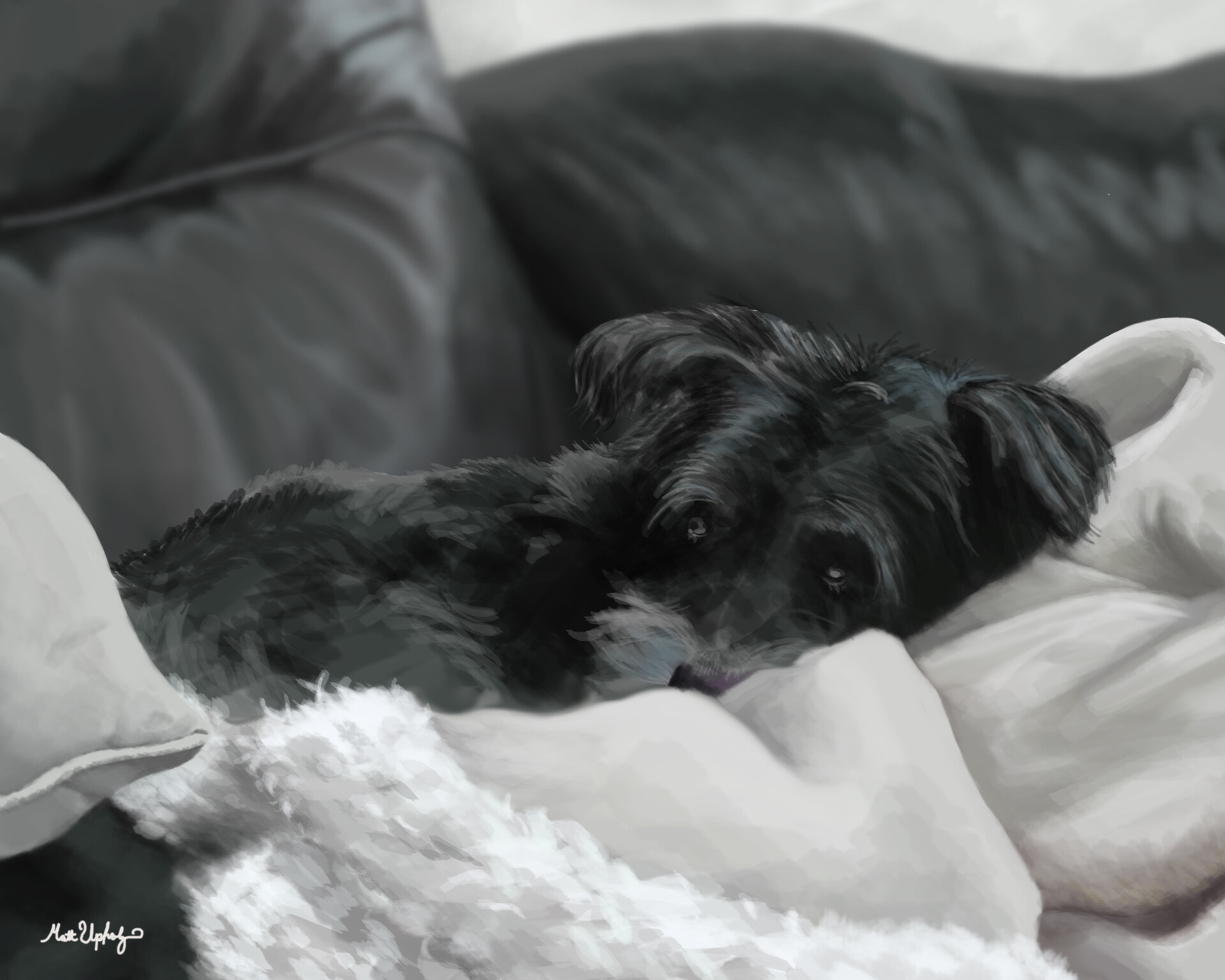 ArtStation - Dog on Couch