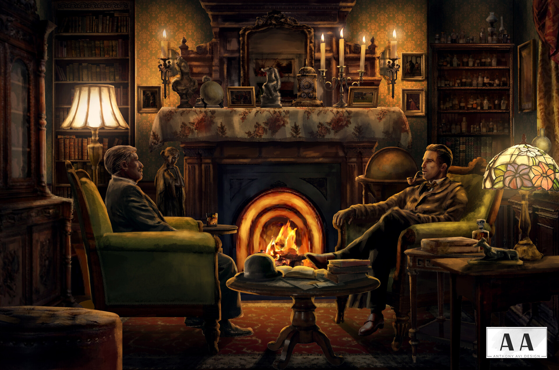 ArtStation - Sherlock Holmes having discussion with Watson