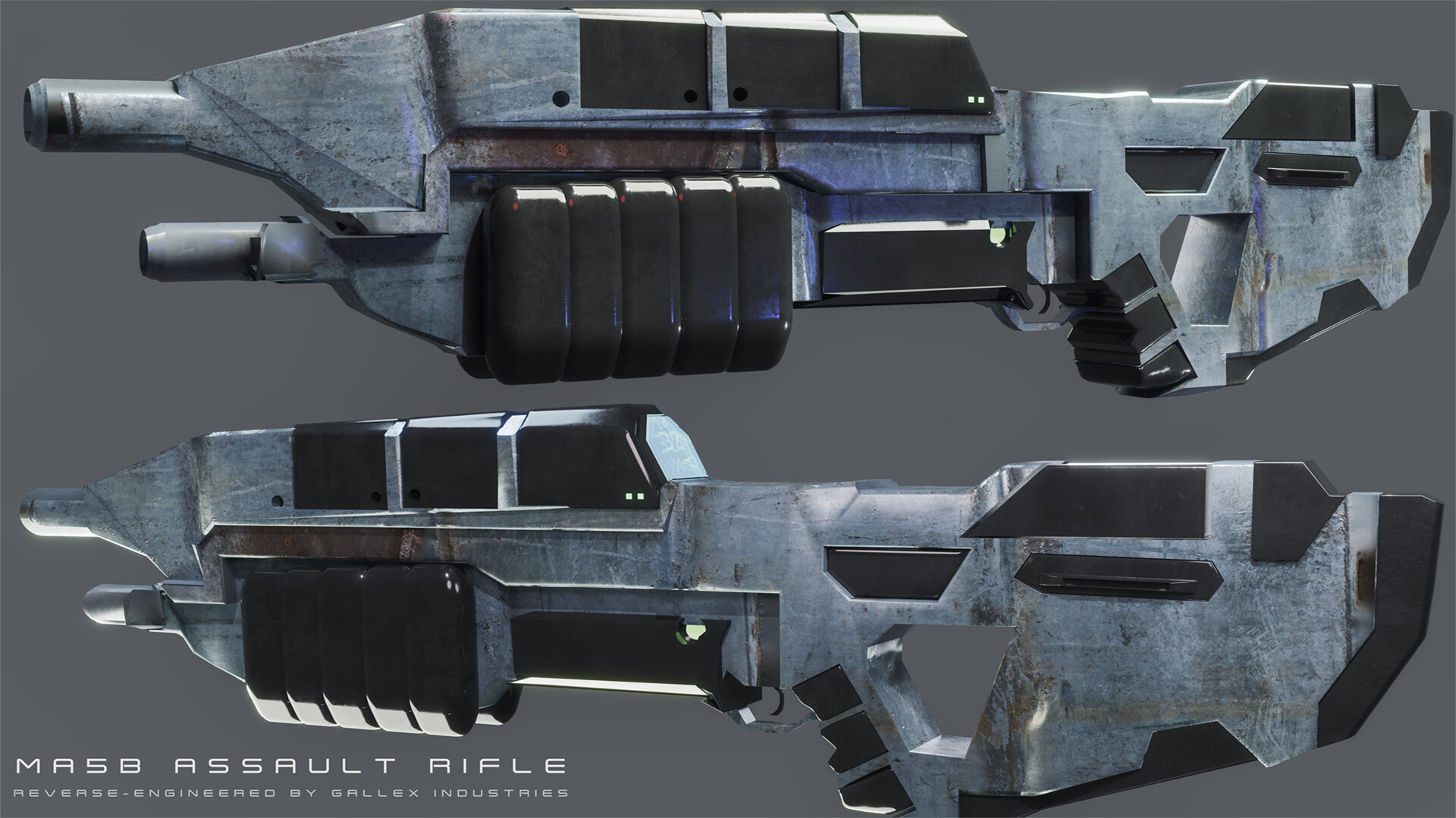 ArtStation - MA5B Halo assault rifle, reverse engineered by Gallex ...