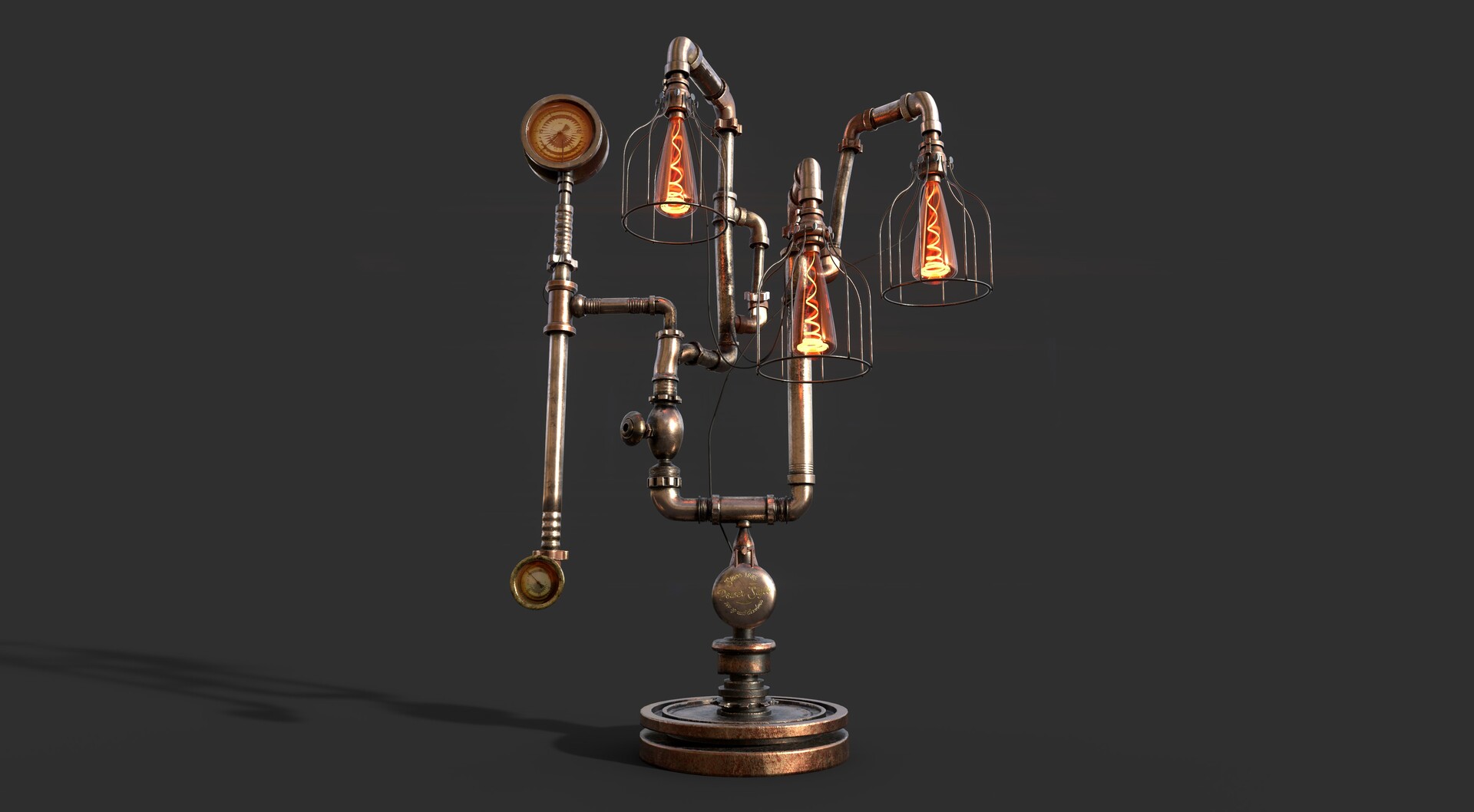 ArtStation - steampunk lamp