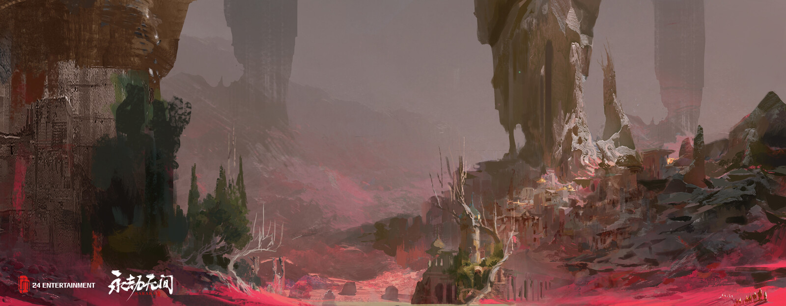 xiaohan liu - Naraka 永劫无间：中心区域神鹰堡前期概念及迭代