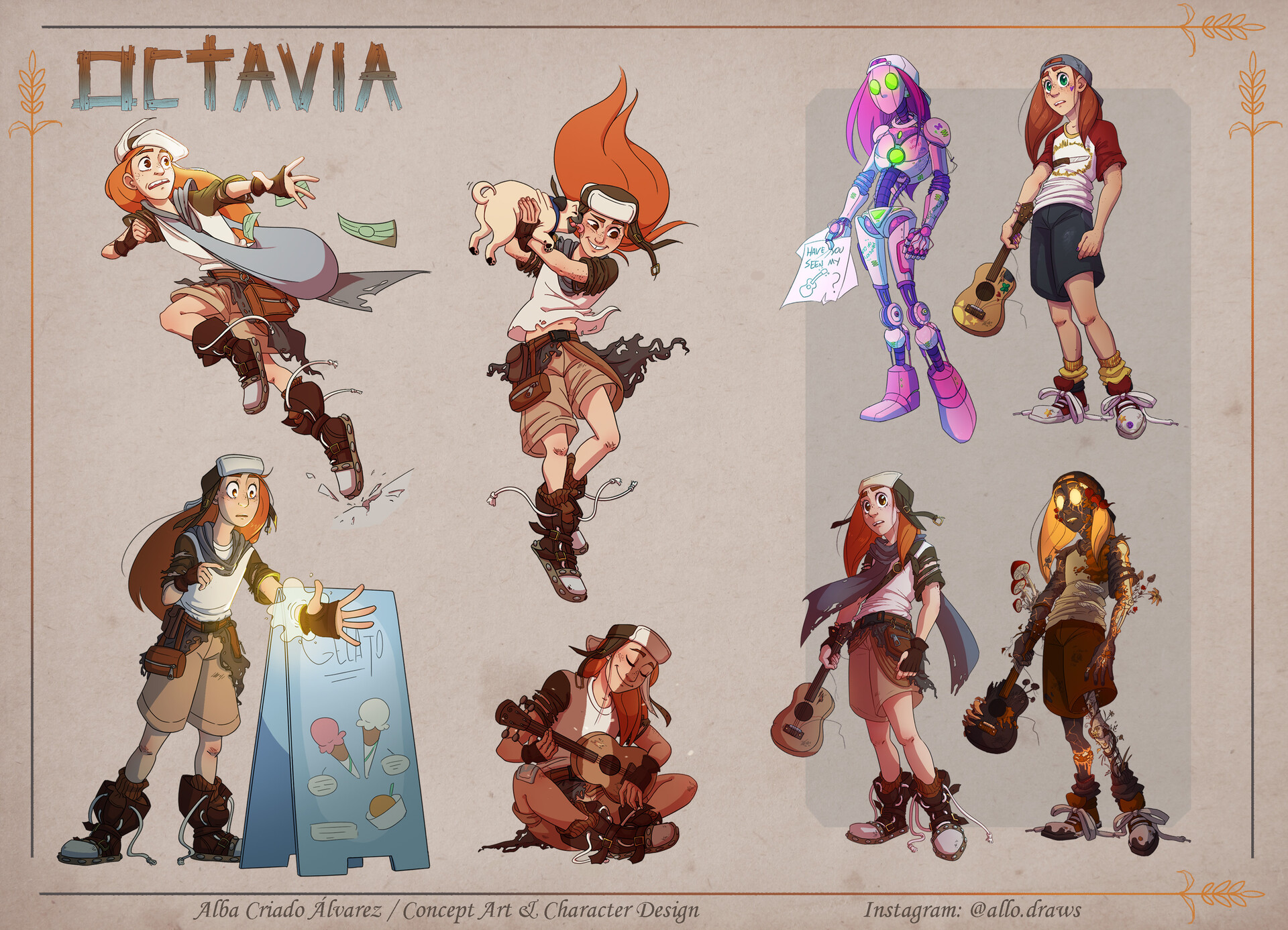 ArtStation - Octavia: Model Sheet (2/2)