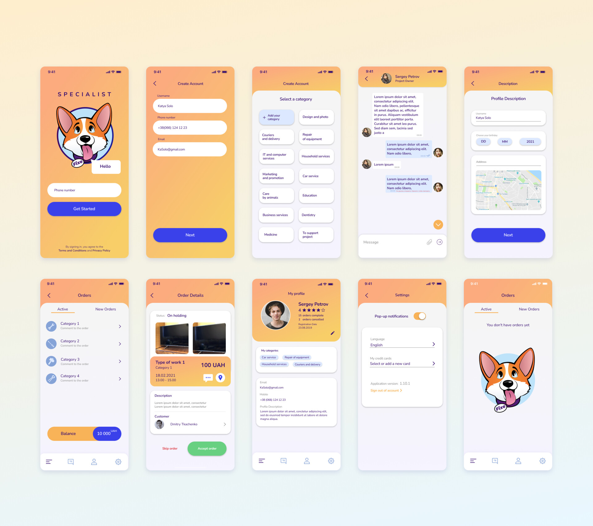 ArtStation - Mobile application "Fixe"
