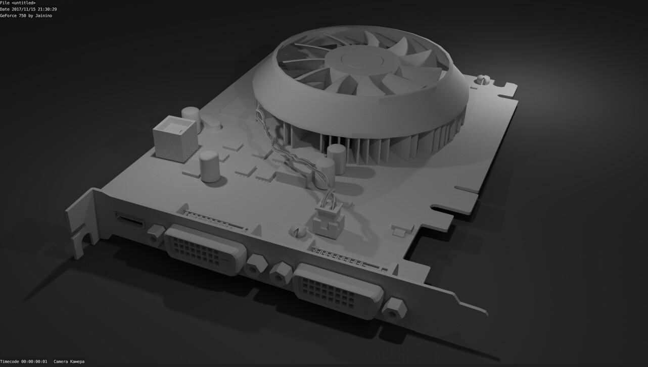 ArtStation - Nvidia 750Ti 3D model