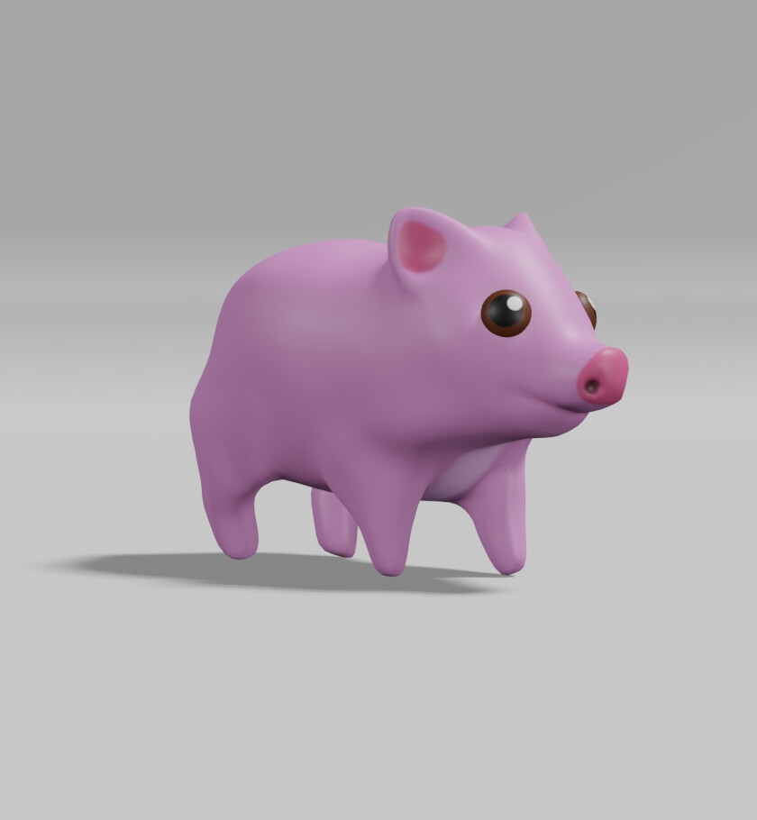 ArtStation - Cute 3D Piggy Model