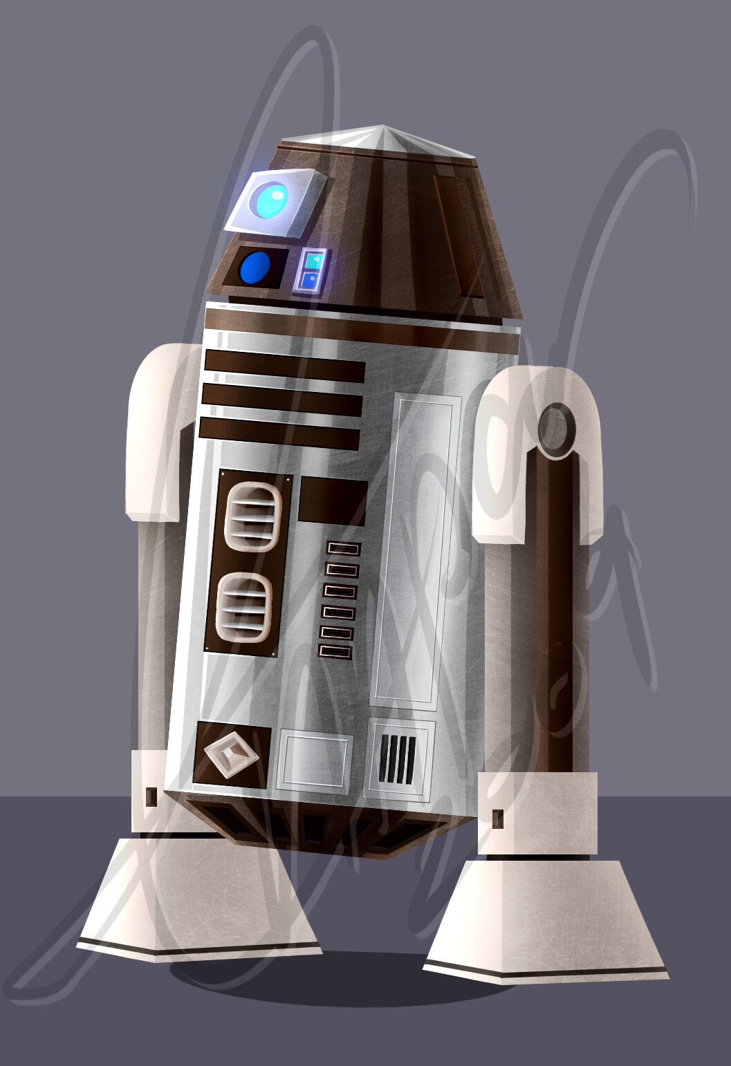 ArtStation - R6-19 Astromech Dorid