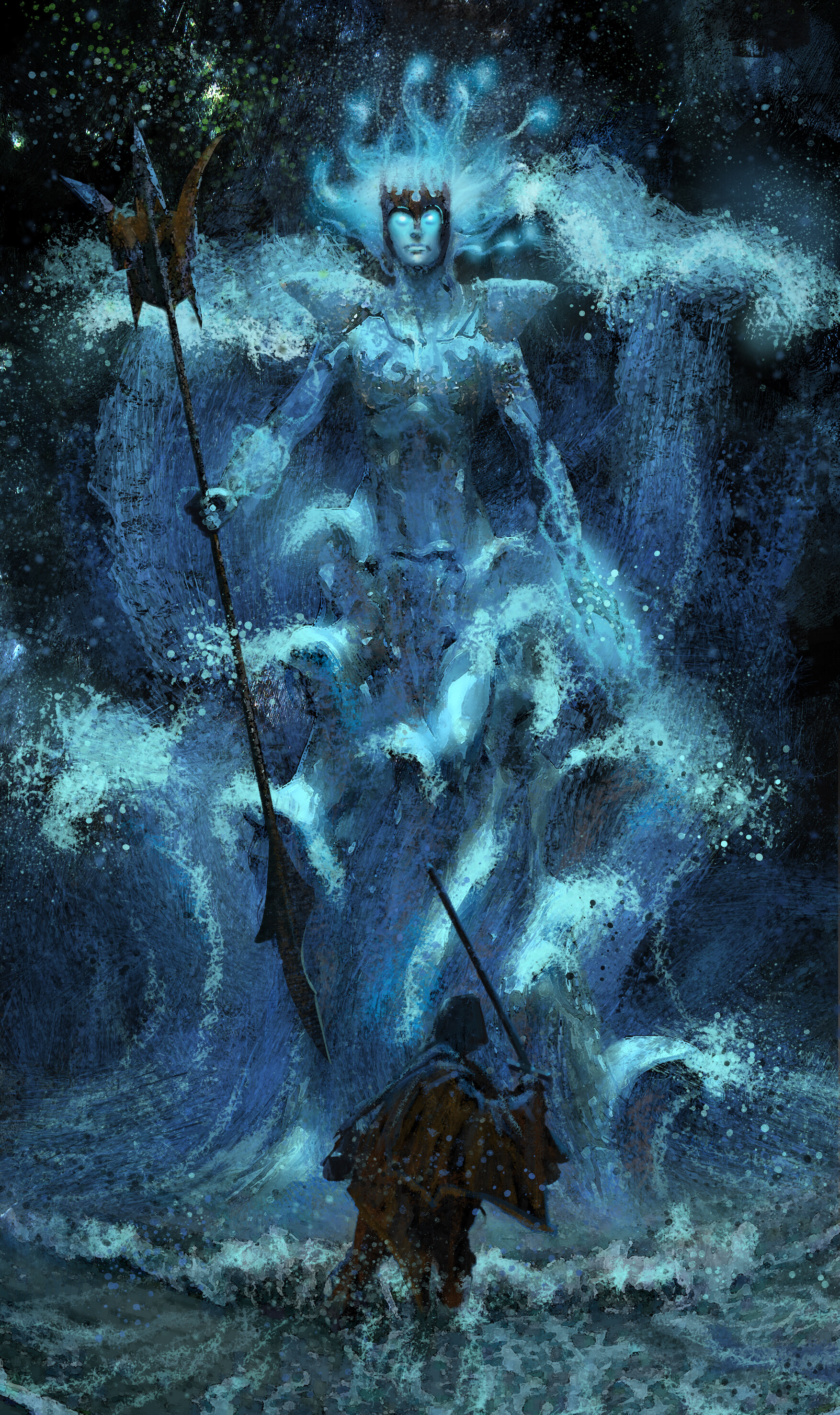 "WATER" - Elemental Gods by Davide Frisoni Friba : r/ImaginaryLeviathans