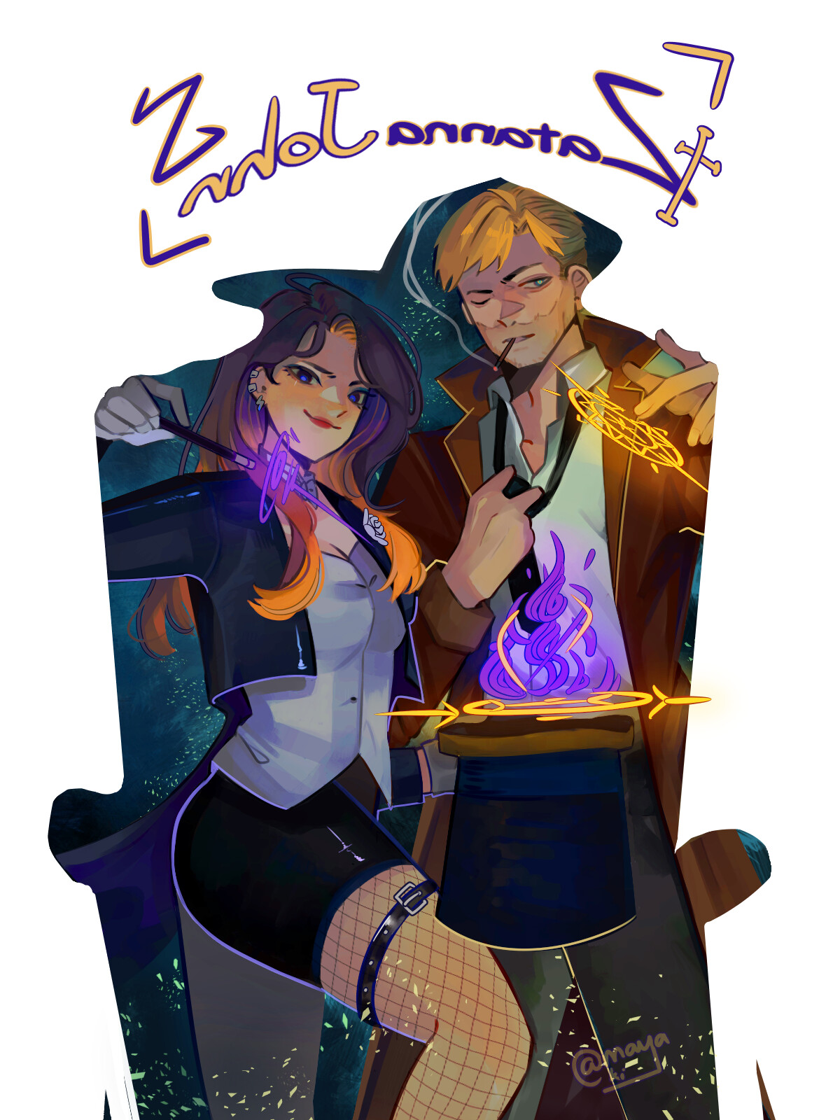 ArtStation - John Constantine x Zatanna