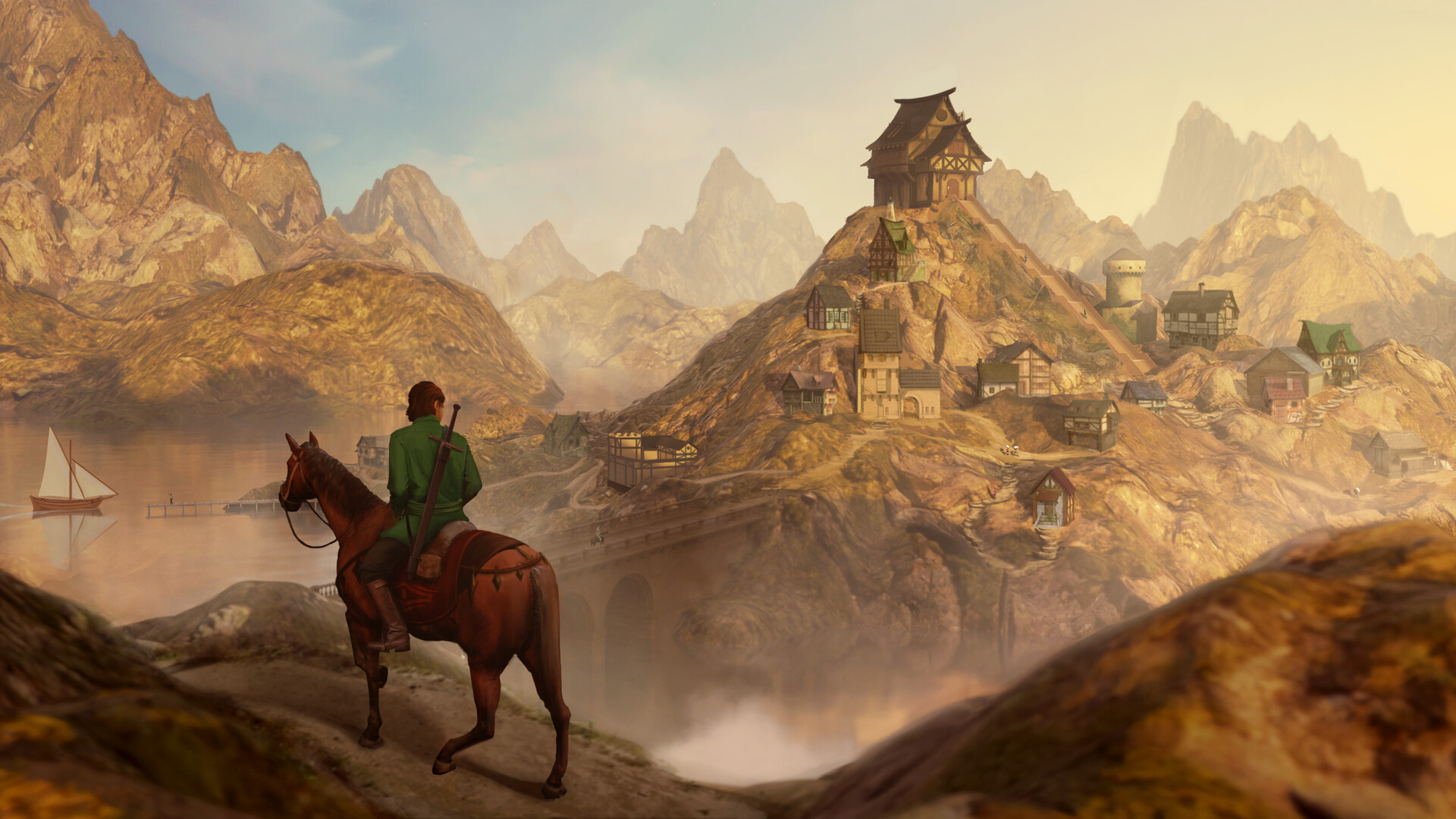 ArtStation - Fantasy Mountain Settlement