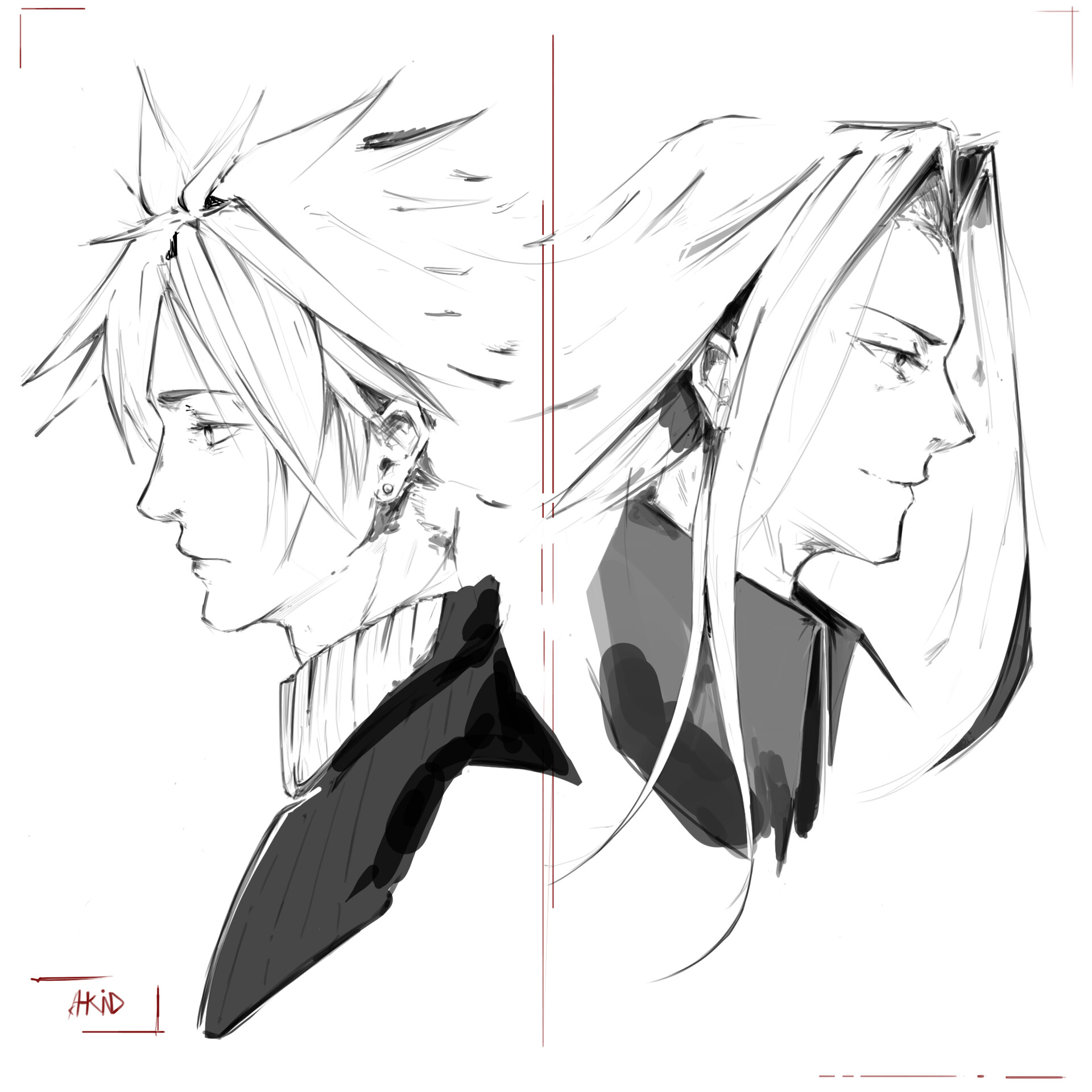 ArtStation - Cloud Strife and Sephiroth FF7 REMAKE