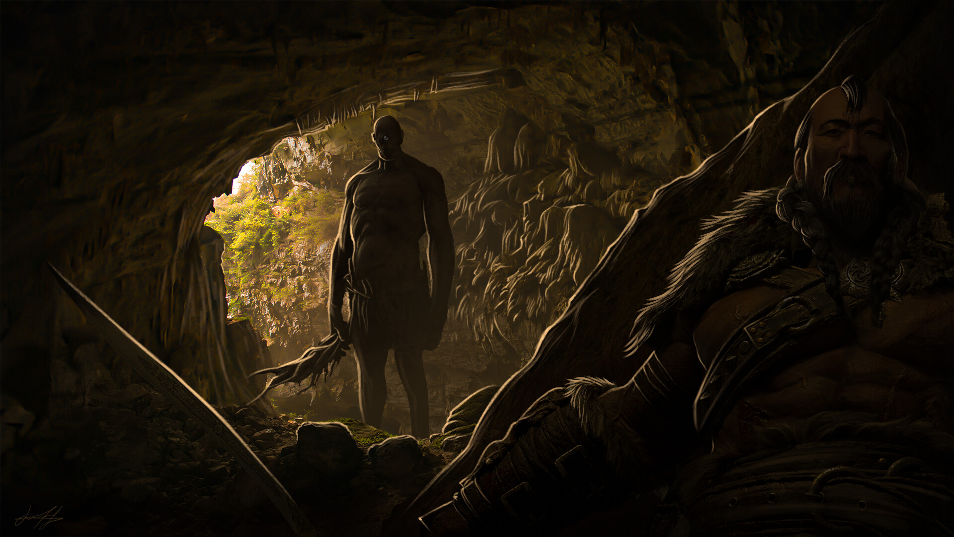 ArtStation - Turkic Mythology: Basat & Tepegoz