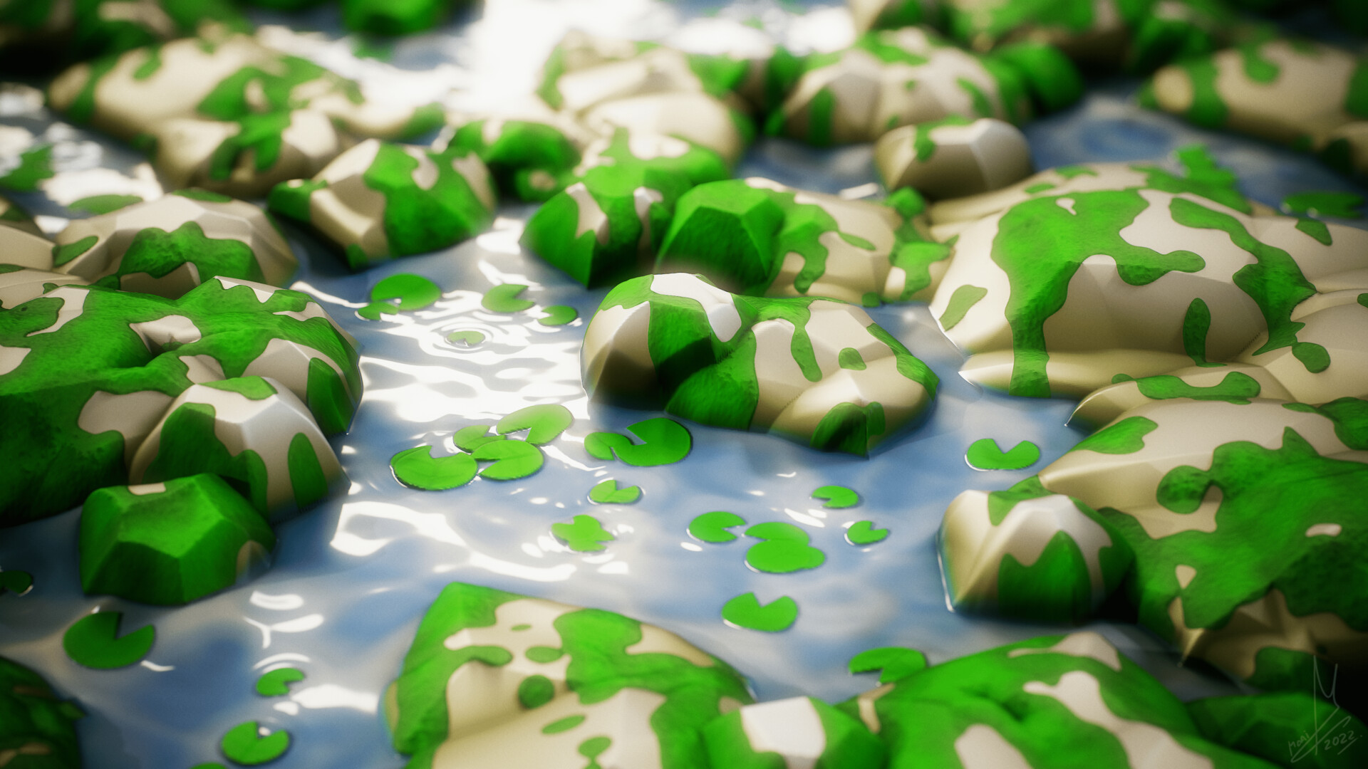 ArtStation - Stylized Pond Material (2022)