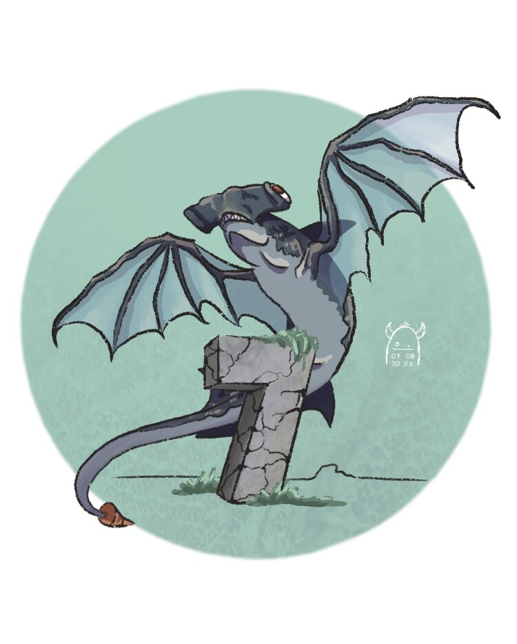 ArtStation - Smaugust 2022: 07 Hammerhead Shark Dragon