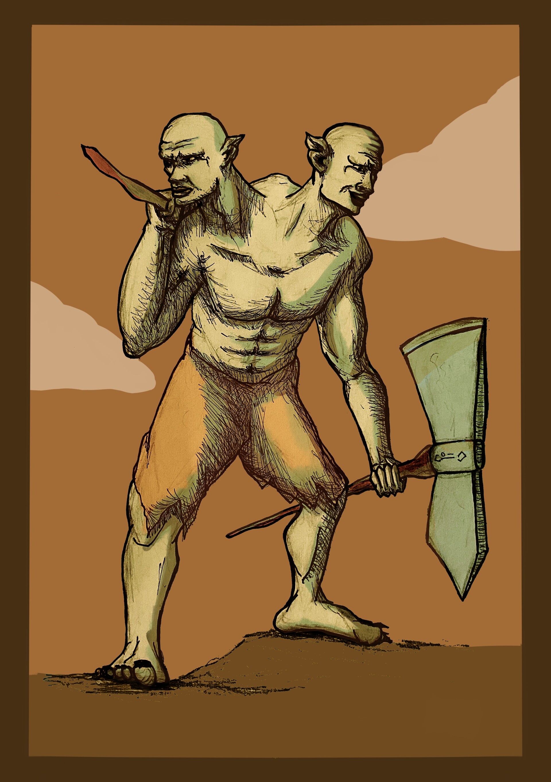 ArtStation - Two-headed Ogre, August 2022