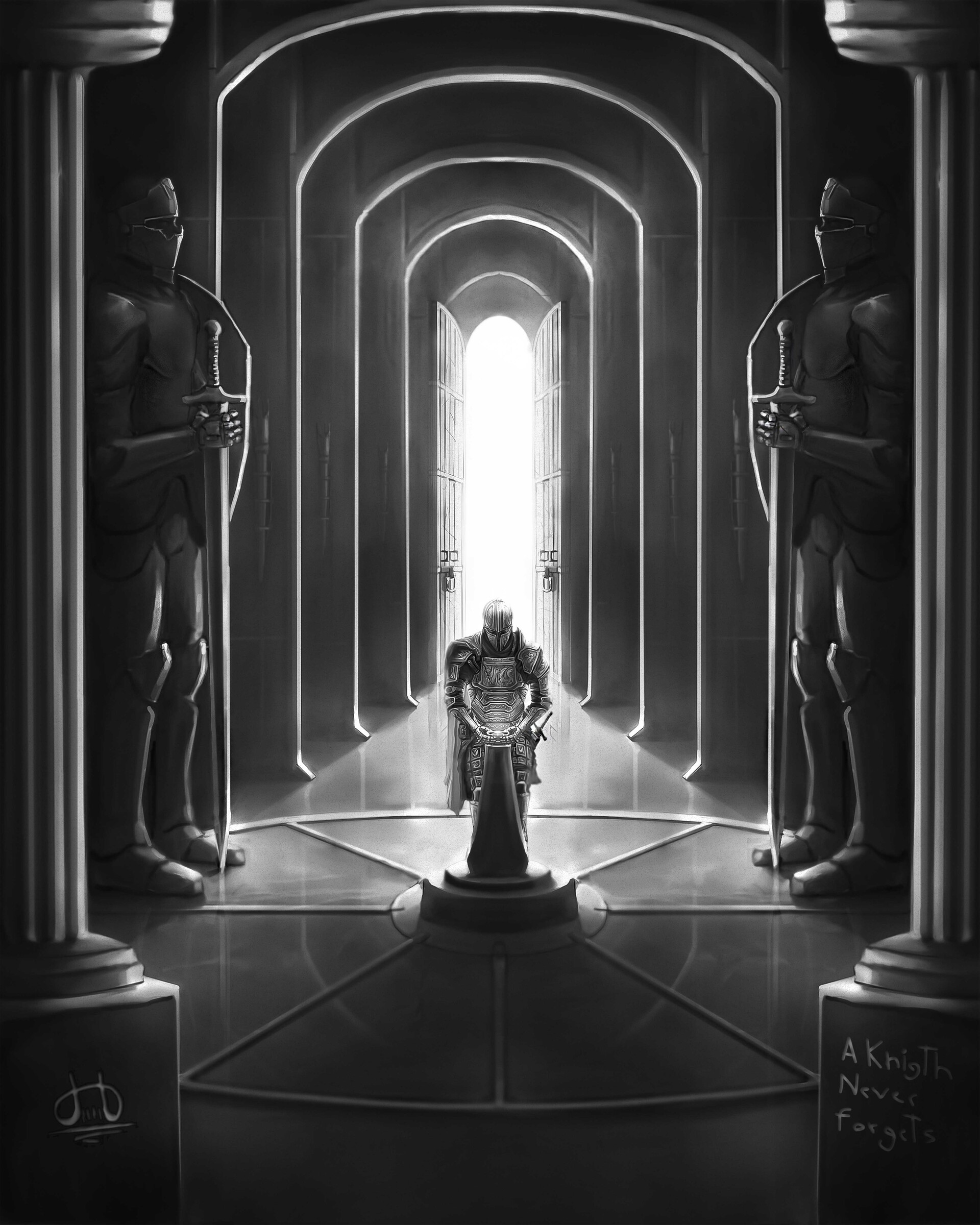 ArtStation - A knight Never Forgets