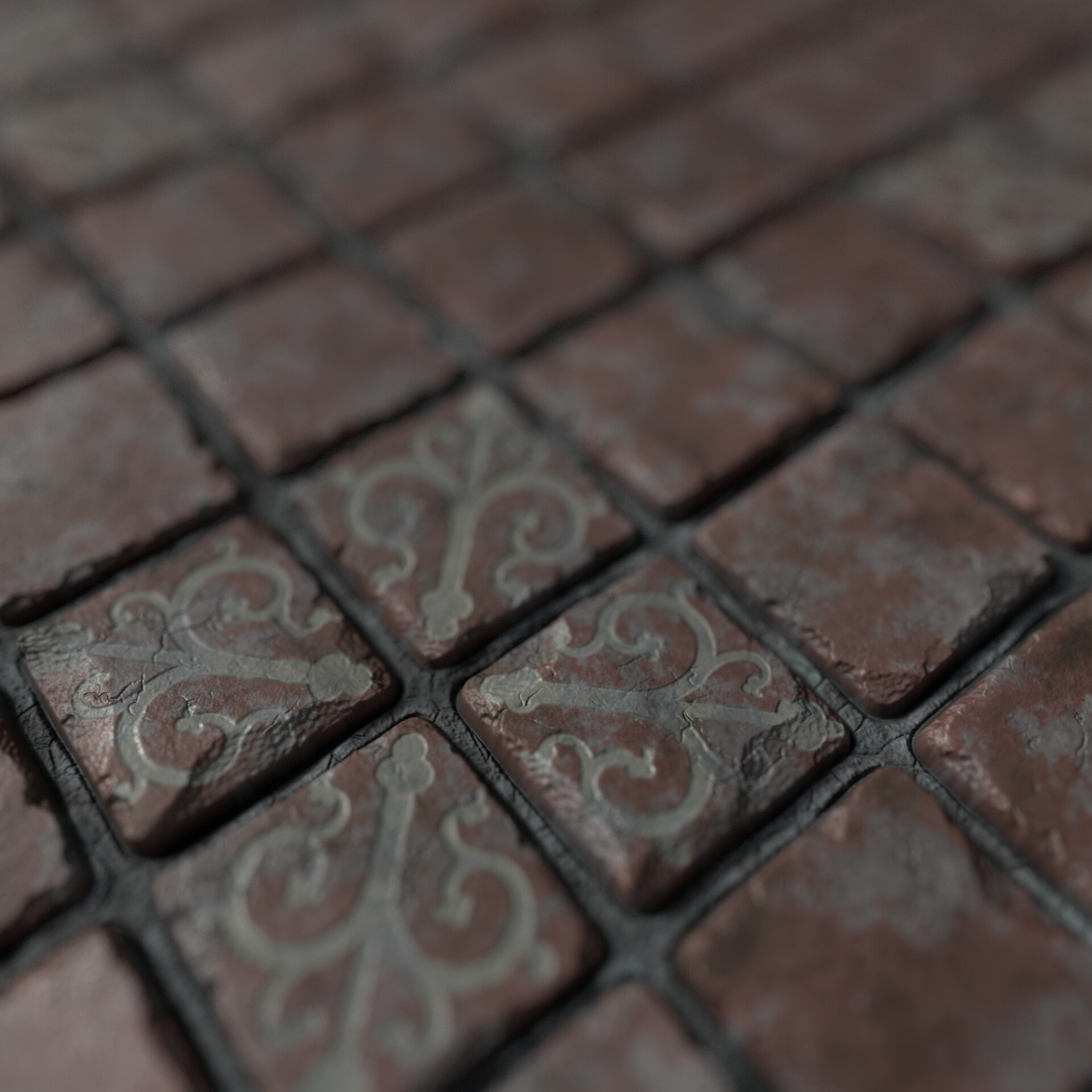 David L. Lemieux - Medieval Ceramic Floor Tiles PBR Procedural Material 001