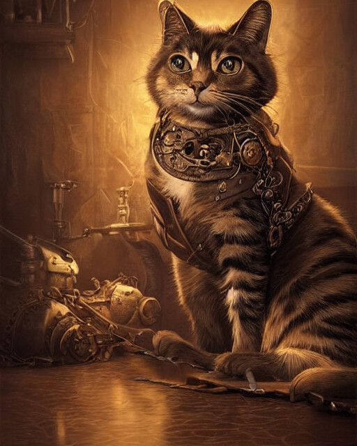 ArtStation - Steampunk Cat