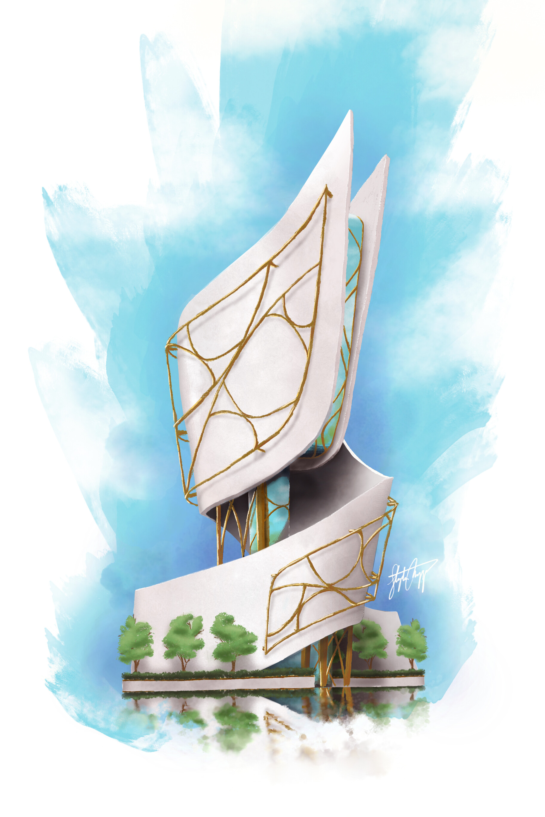 ArtStation - Futuristic Tower
