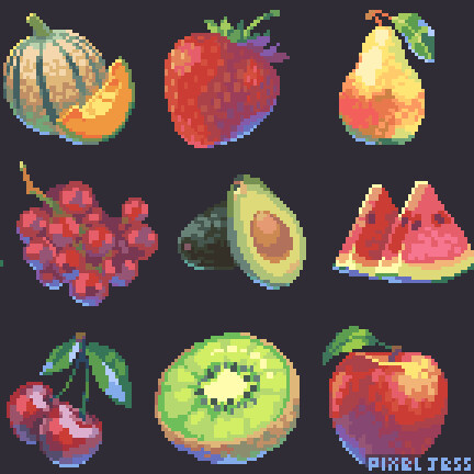 ArtStation - Fruit Study - Pixel Art