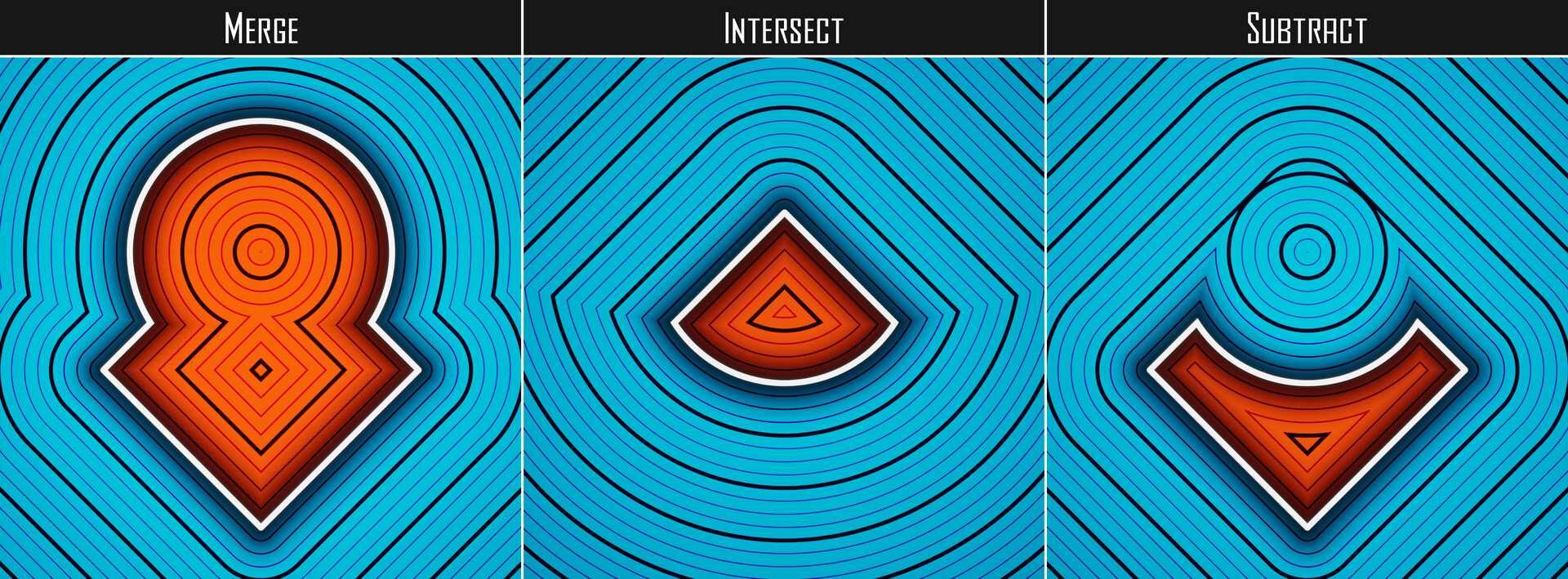 Fabrizio Bergamo - 2D SDF - Combine Shapes - Material Function Library UE5