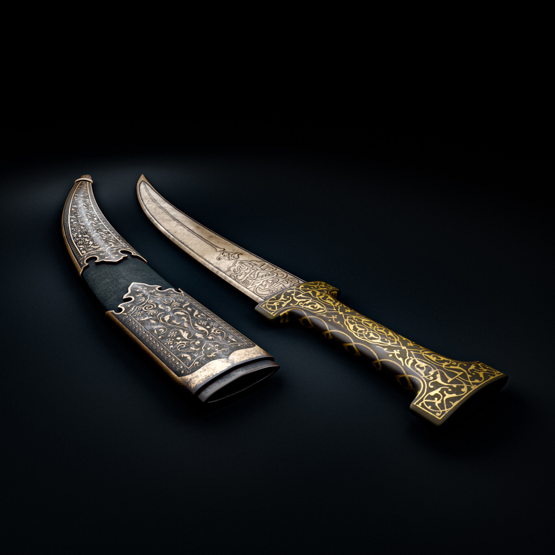 ArtStation - Historical Ottoman Knife 3D Render