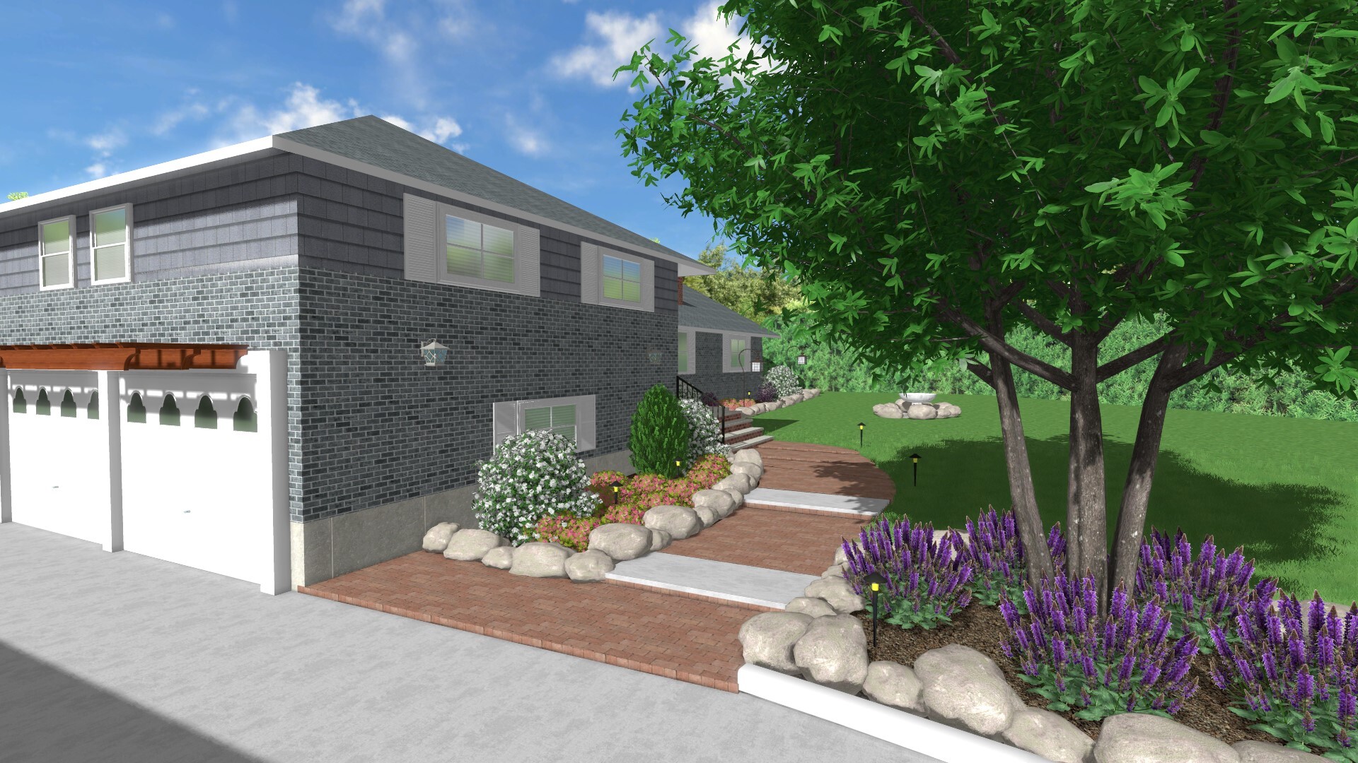 ArtStation - Landscape design for Front & Back yard for a Client