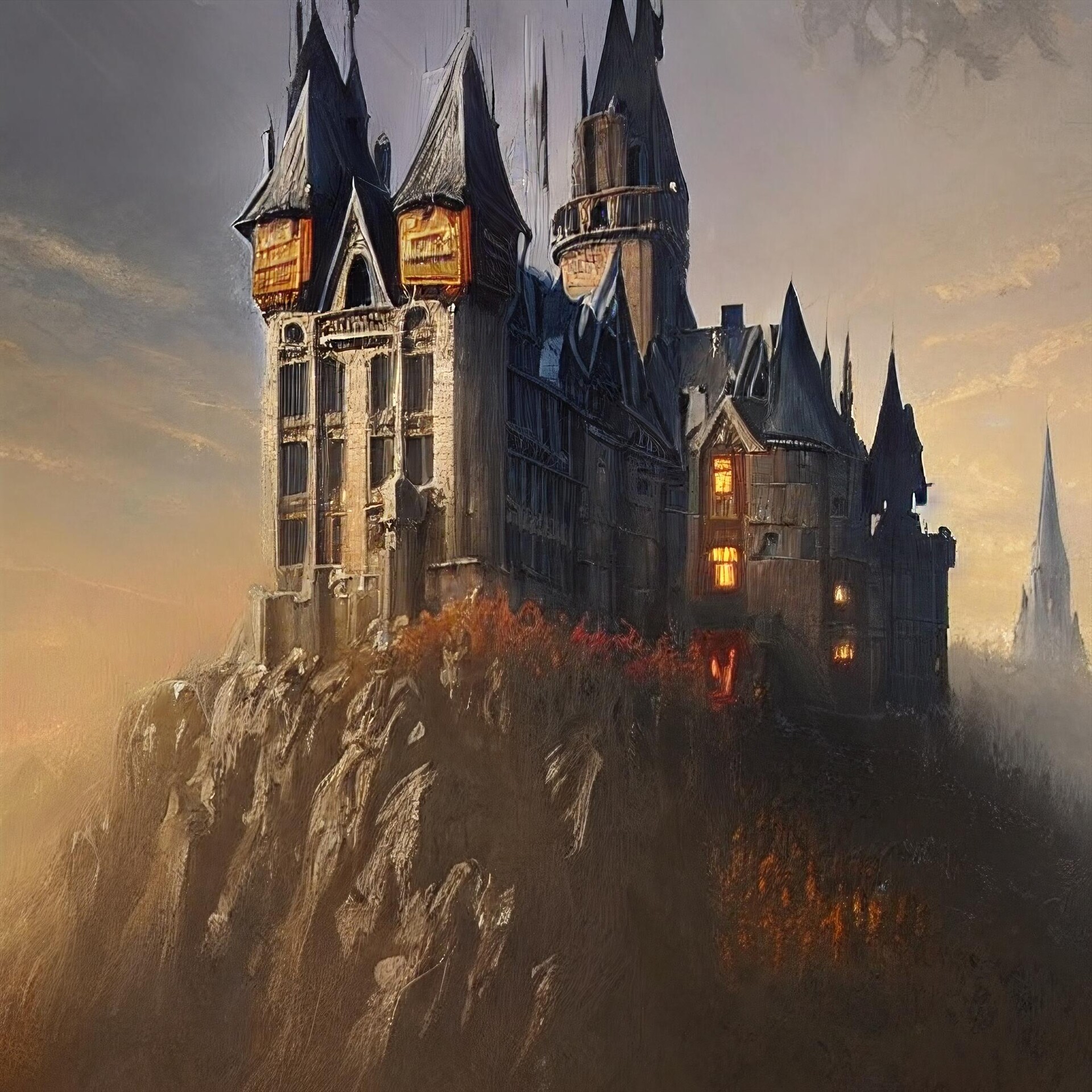 the_french_artist - Gothic revival architectural style castles