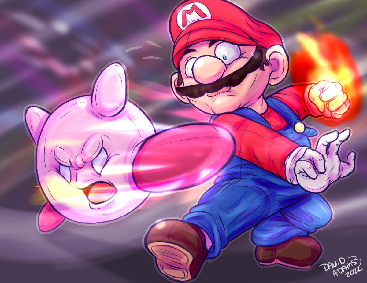 how to draw kirby from super smash bros