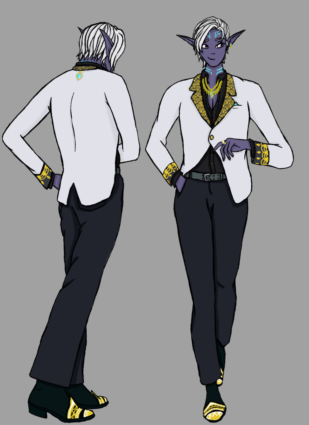 ArtStation - Ellek Myth: Night Club AU Design