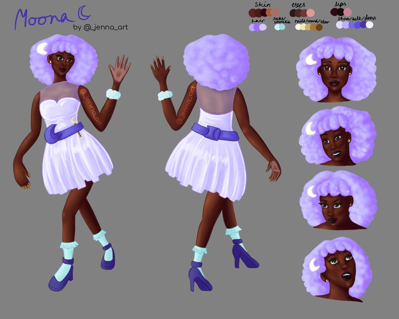 ArtStation - Moona - Character Design Sheet