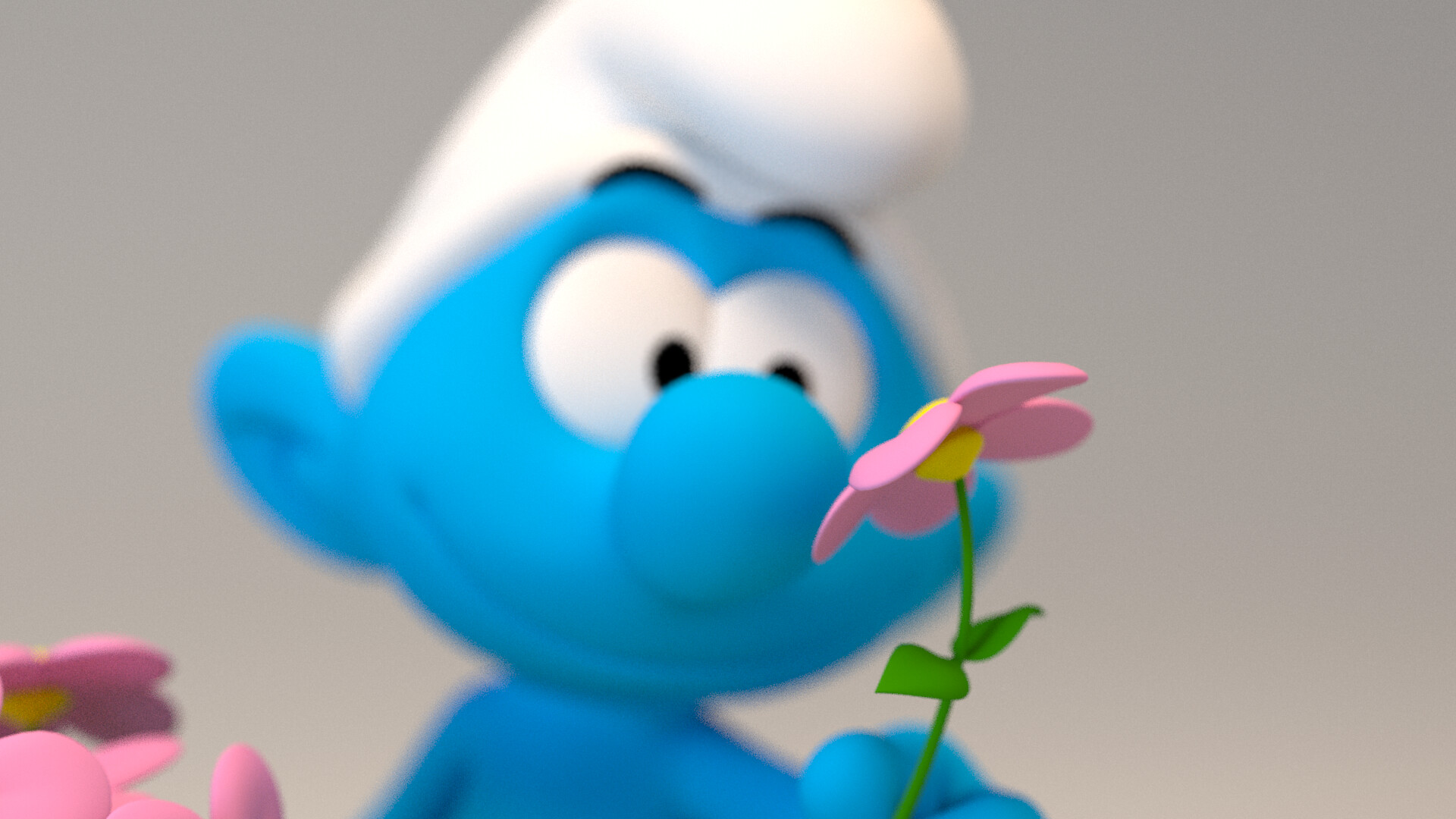 Warren Dowson - Smurf With Flower
