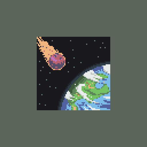 asteroid 2d pixel art