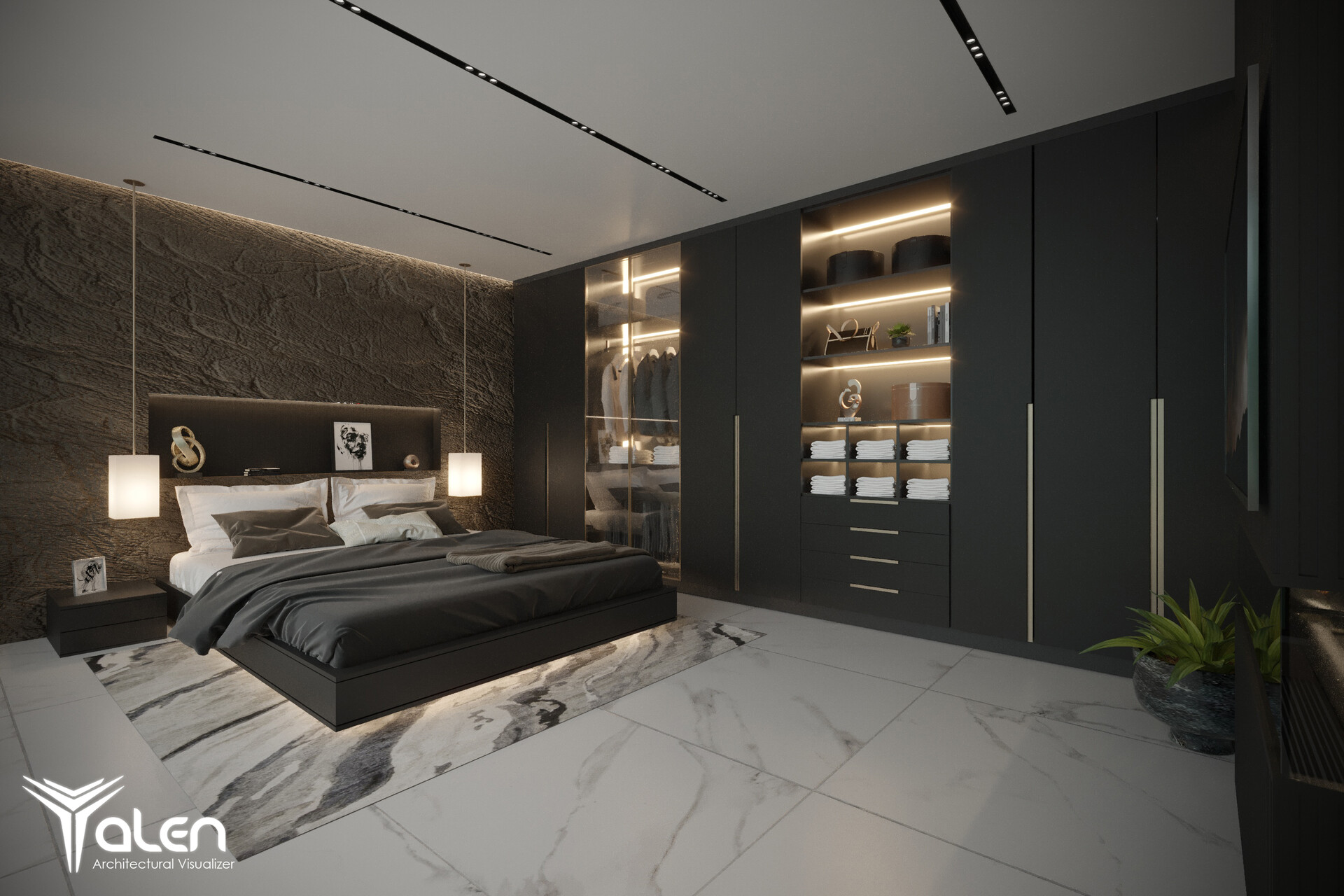 ArtStation - Luxury Modern Bedroom