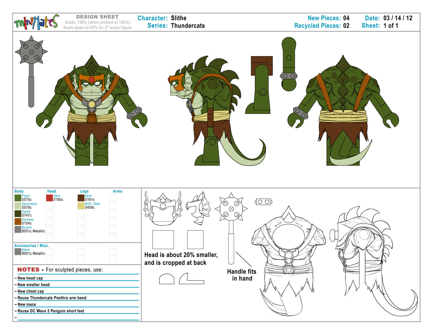 Yuri Timg - MINIMATES Control art sheet