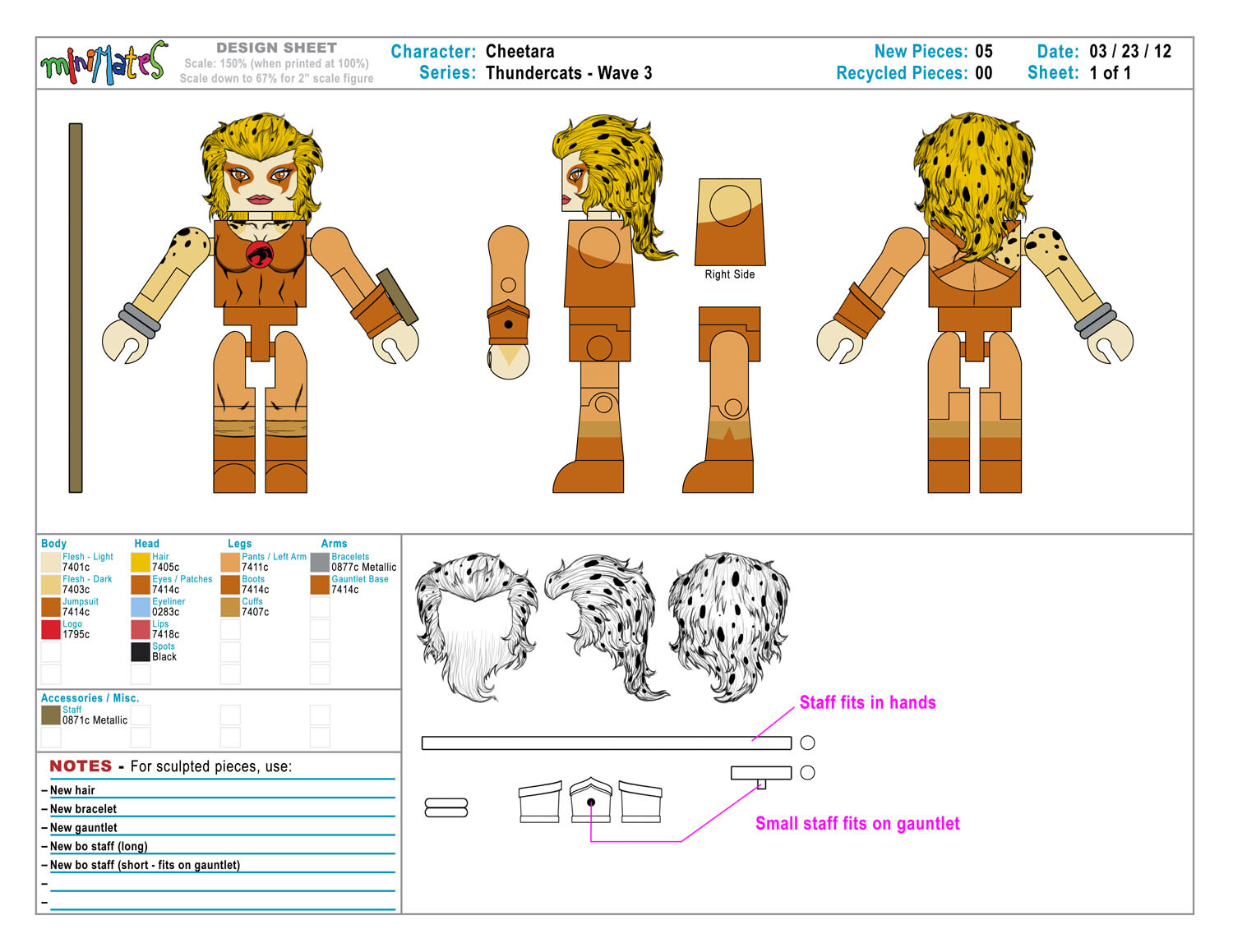 Yuri Timg - MINIMATES Control art sheet